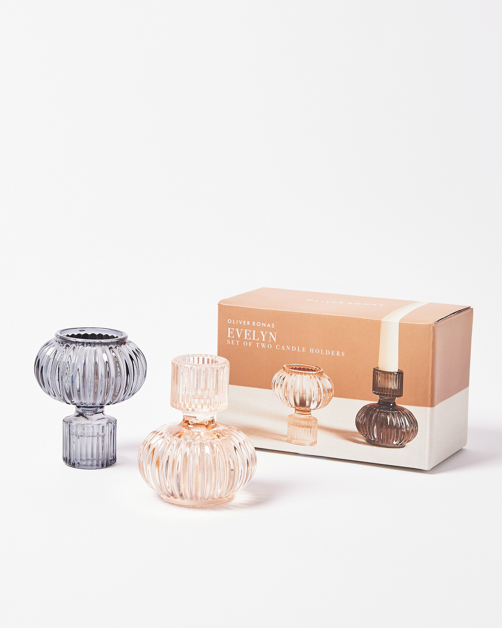 Evelyn Double Sided Candle Holders Set Of Two | Oliver Bonas