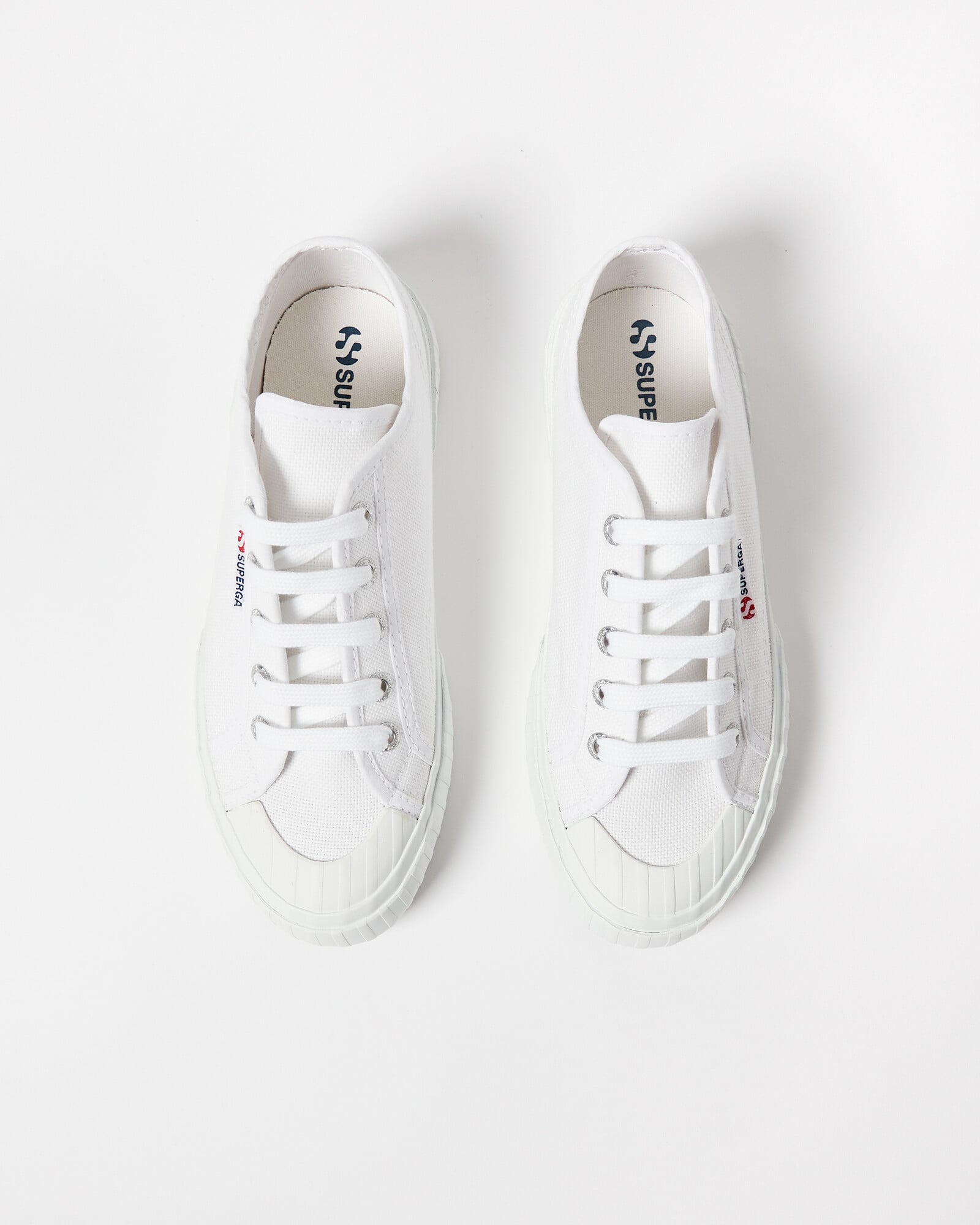 Superga 2630 Stripe White Cotton Trainers | Oliver Bonas