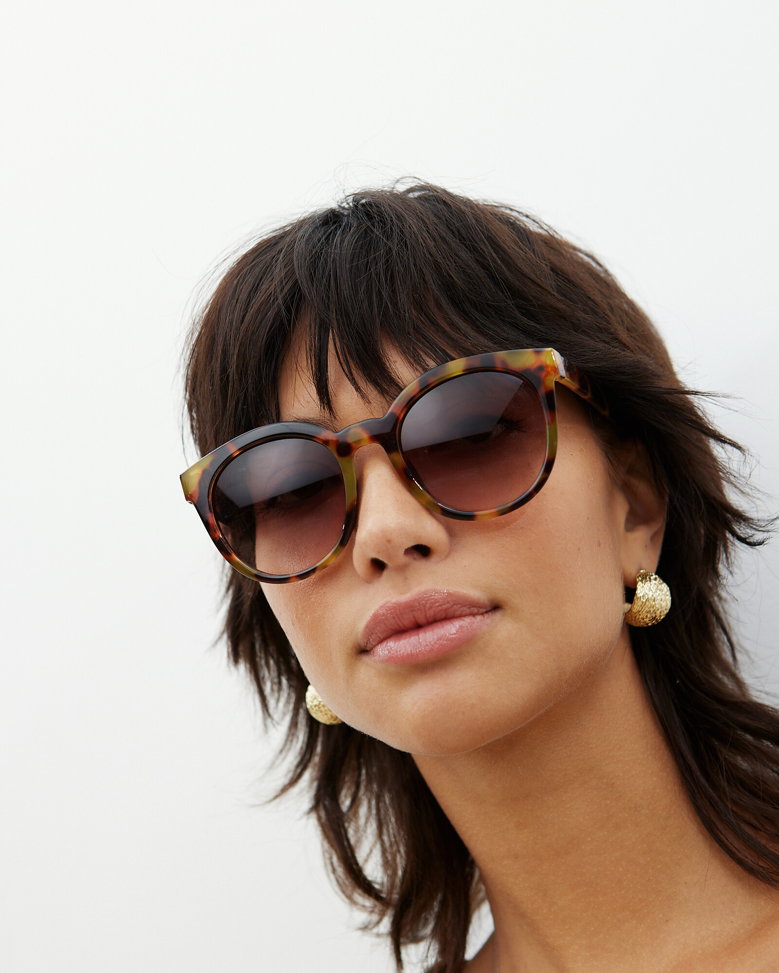 Preppy Faux Tortoiseshell Round Sunglasses | Oliver Bonas