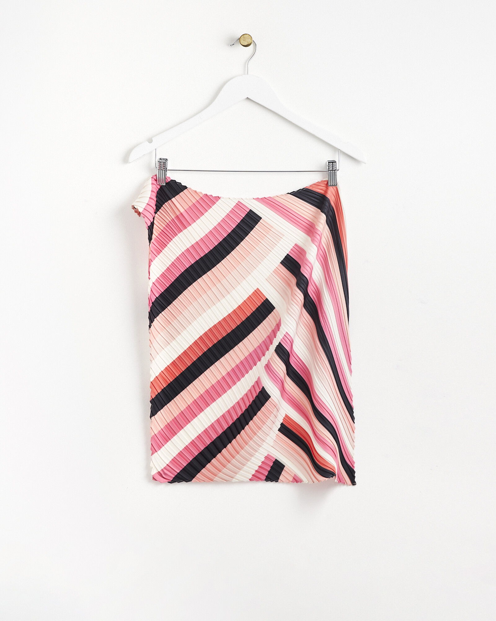 Chevron Pleated Pink Lightweight Square Scarf | Oliver Bonas