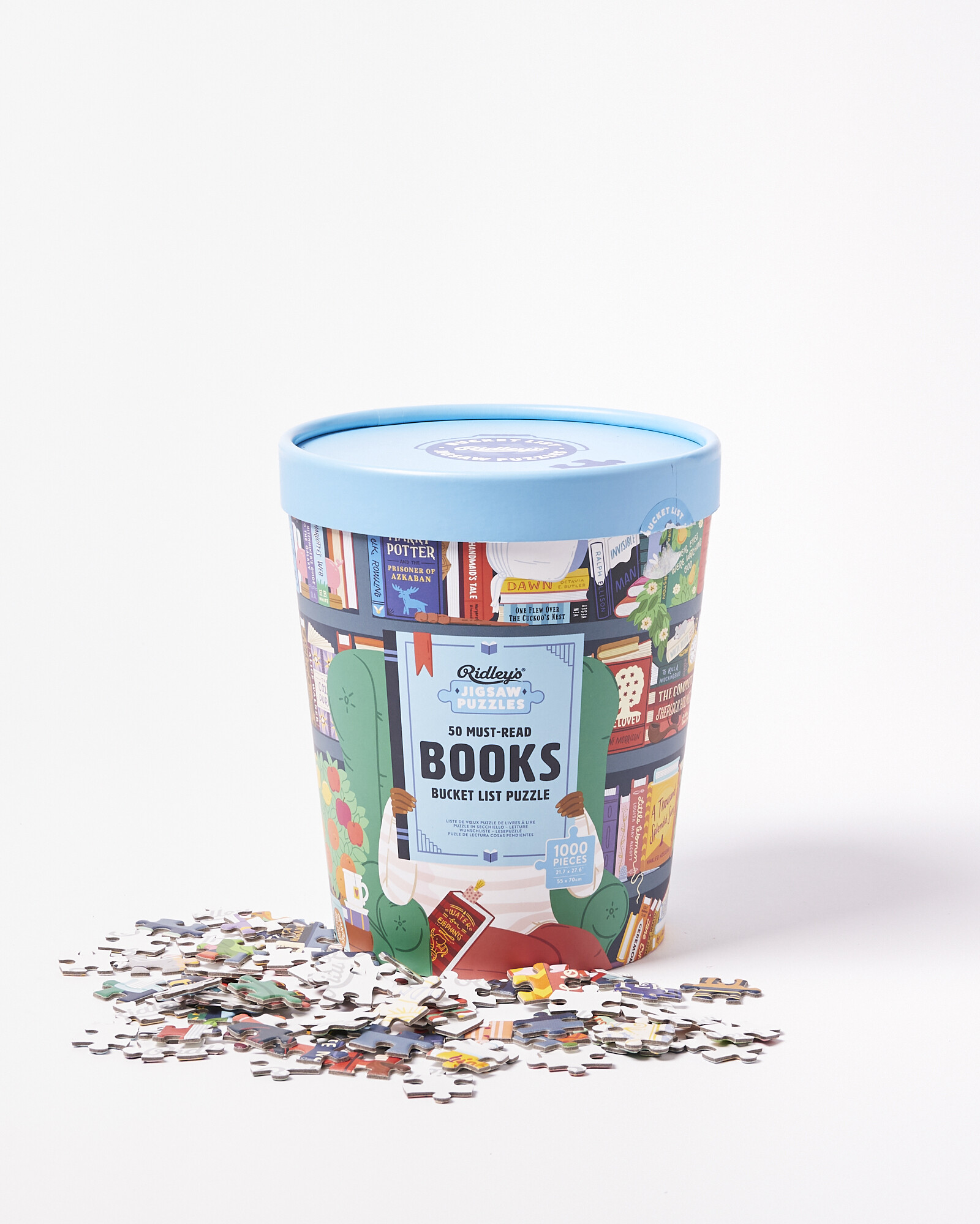 50 Must-Read Books Bucket List 1000 Piece Jigsaw Puzzle Tub | Oliver ...