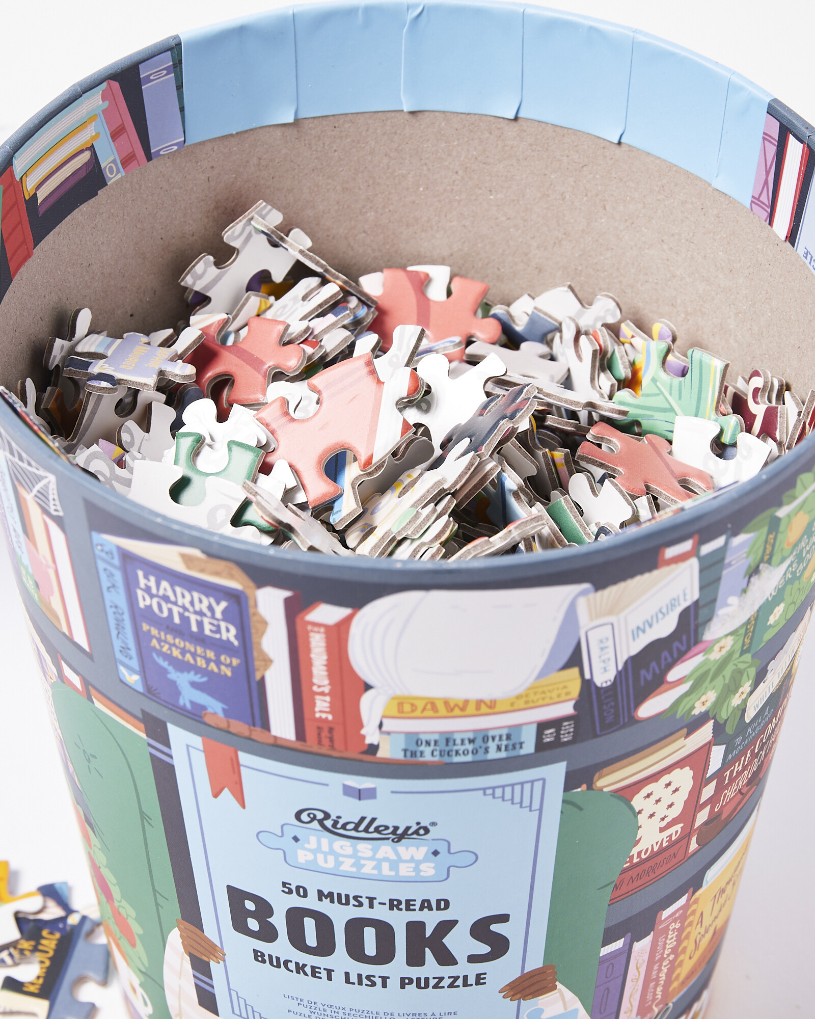 50 Must-Read Books Bucket List 1000 Piece Jigsaw Puzzle Tub | Oliver Bonas