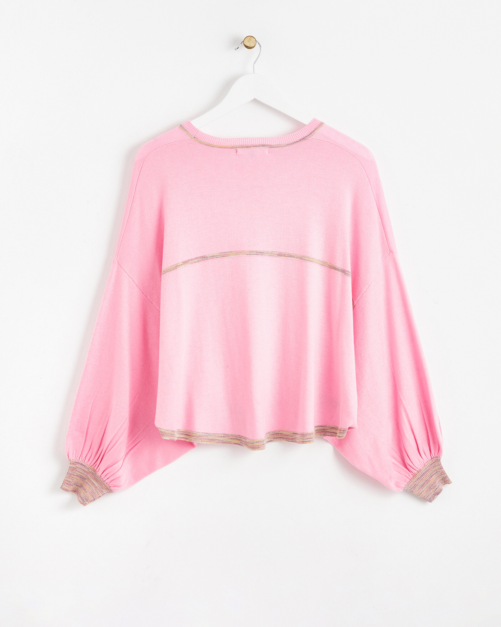 Space Dye Batwing Pink Knitted Jumper | Oliver Bonas