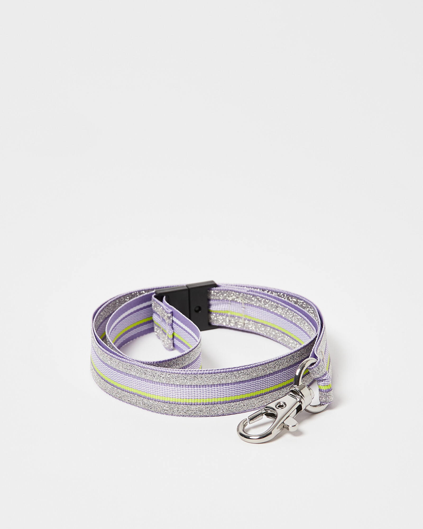 Glitter Stripe Purple Lanyard | Oliver Bonas