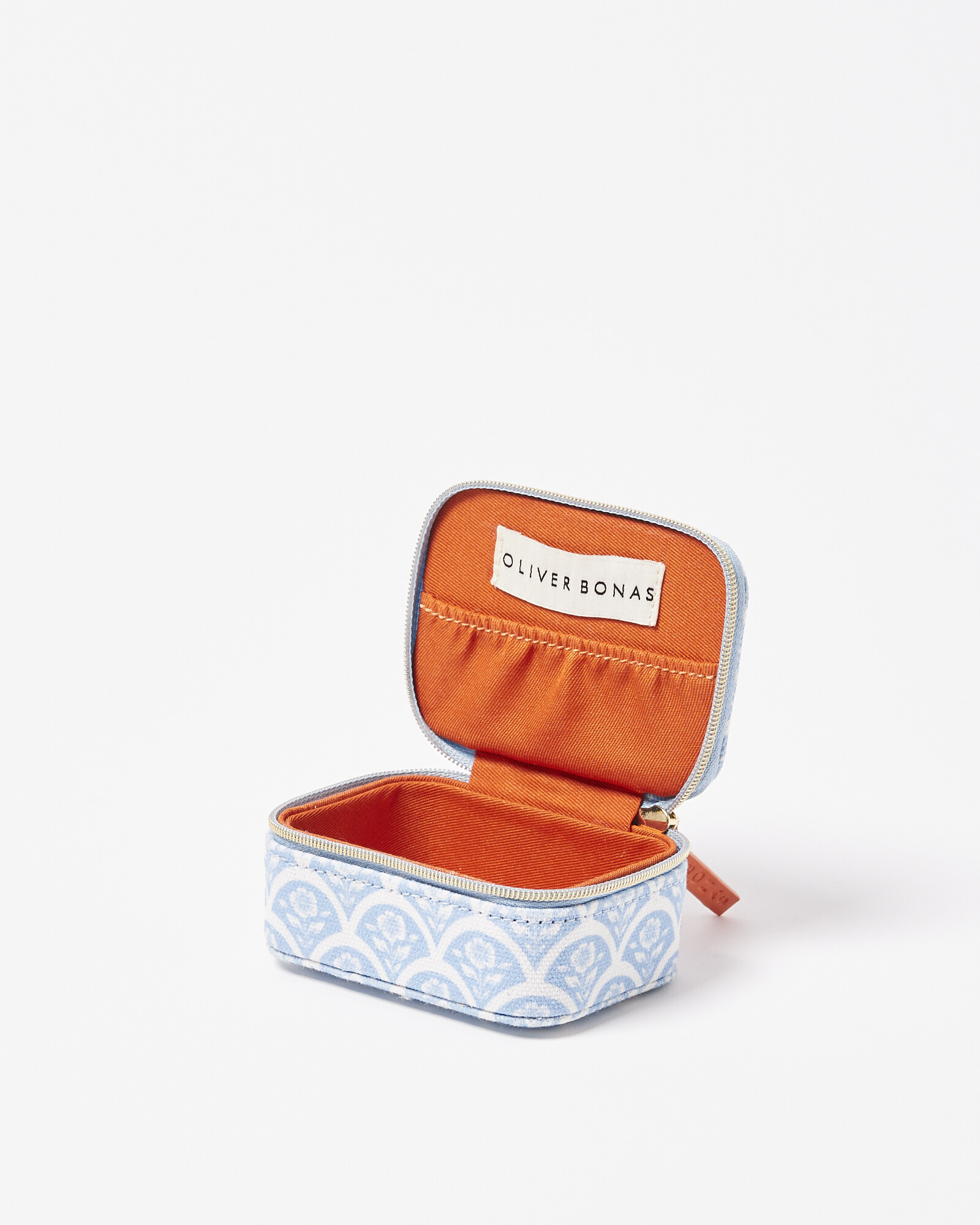 Little Things Blue Embroidered Jewellery Box | Oliver Bonas