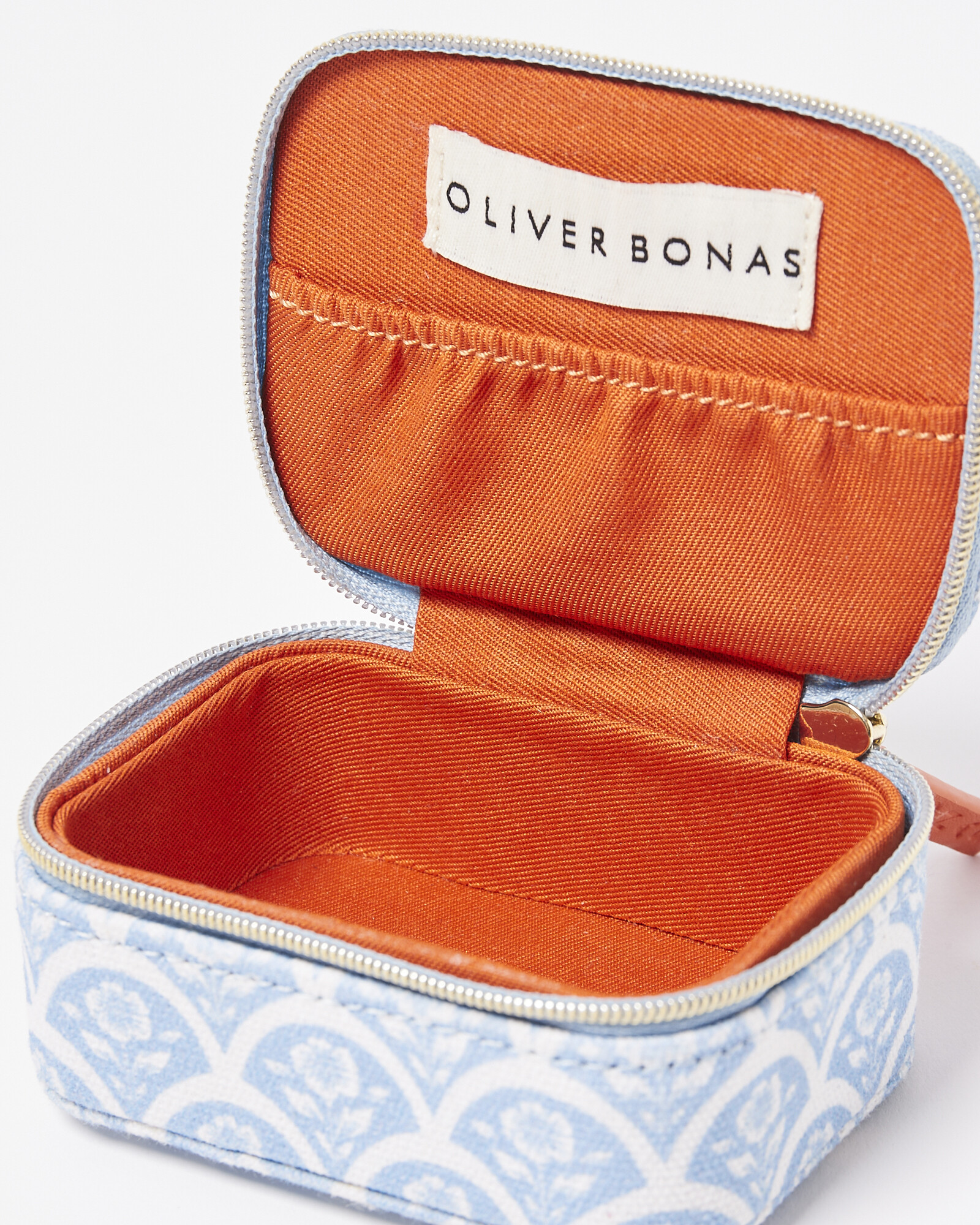 Little Things Blue Embroidered Jewellery Box | Oliver Bonas