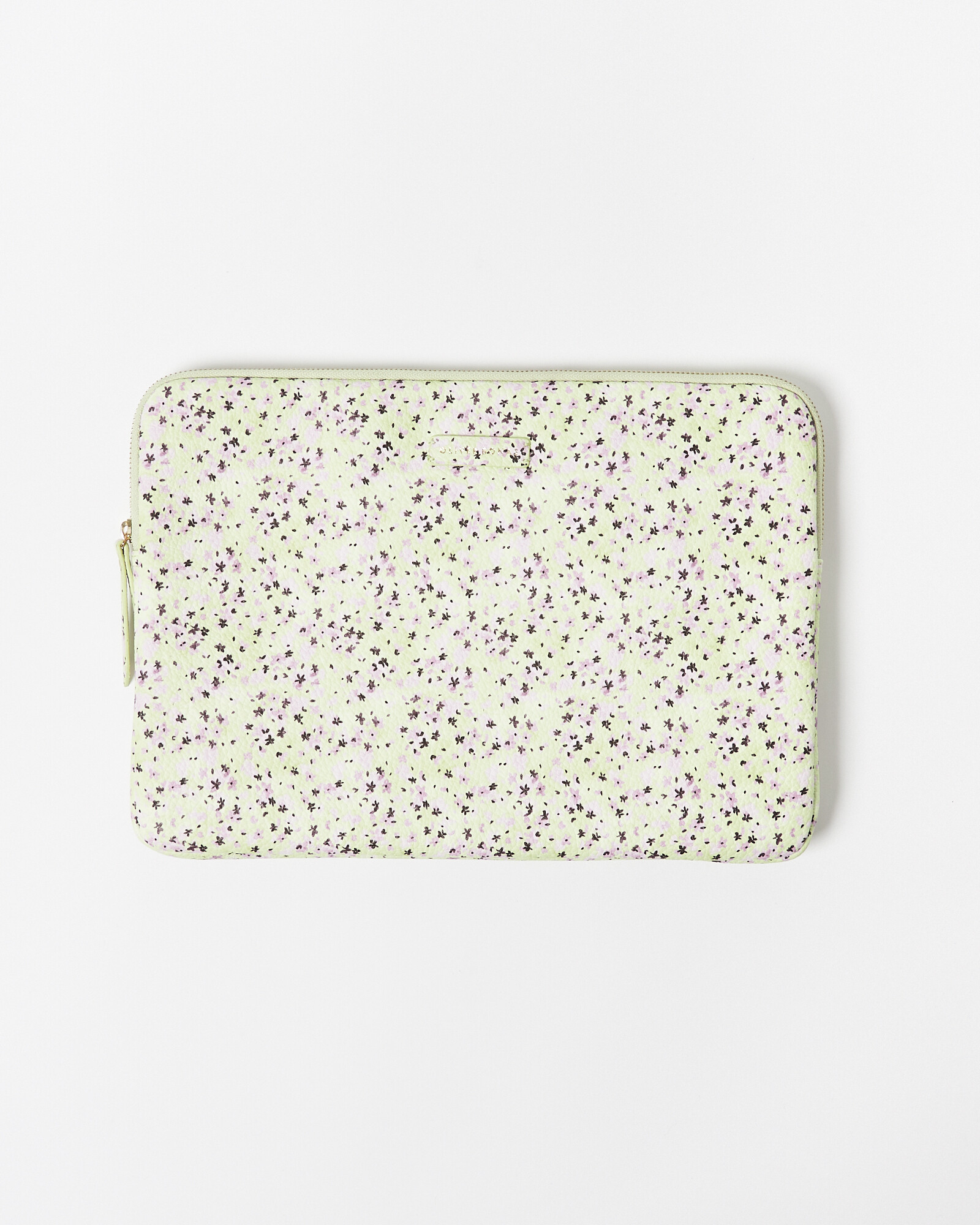 Lime Floral Green Laptop Case | Oliver Bonas