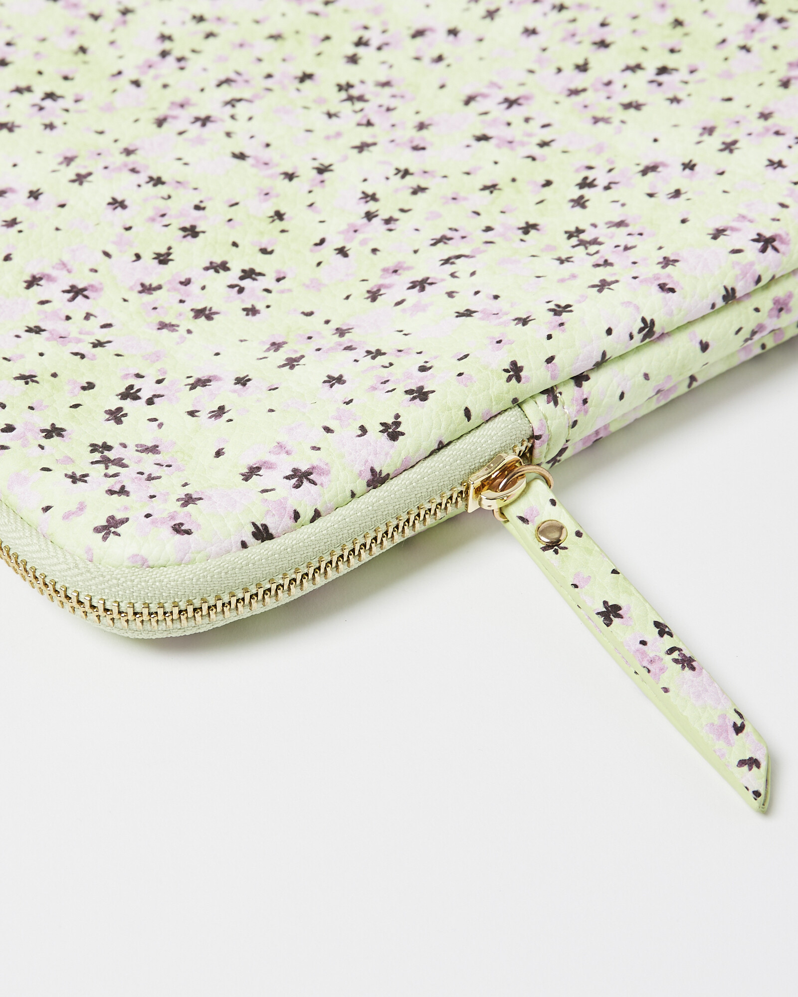 Lime Floral Green Laptop Case | Oliver Bonas