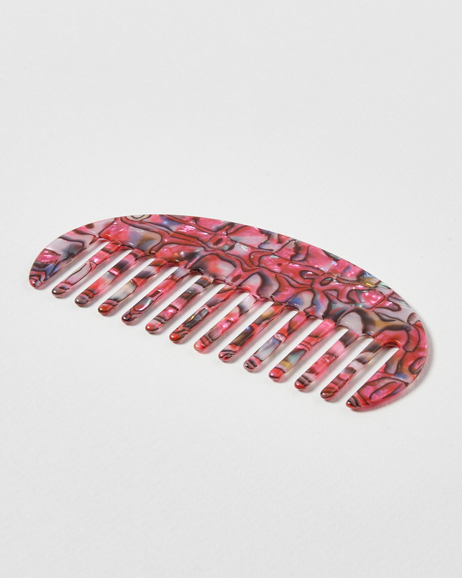 Zariah Shimmer Semi Circle Pink Hair Comb | Oliver Bonas