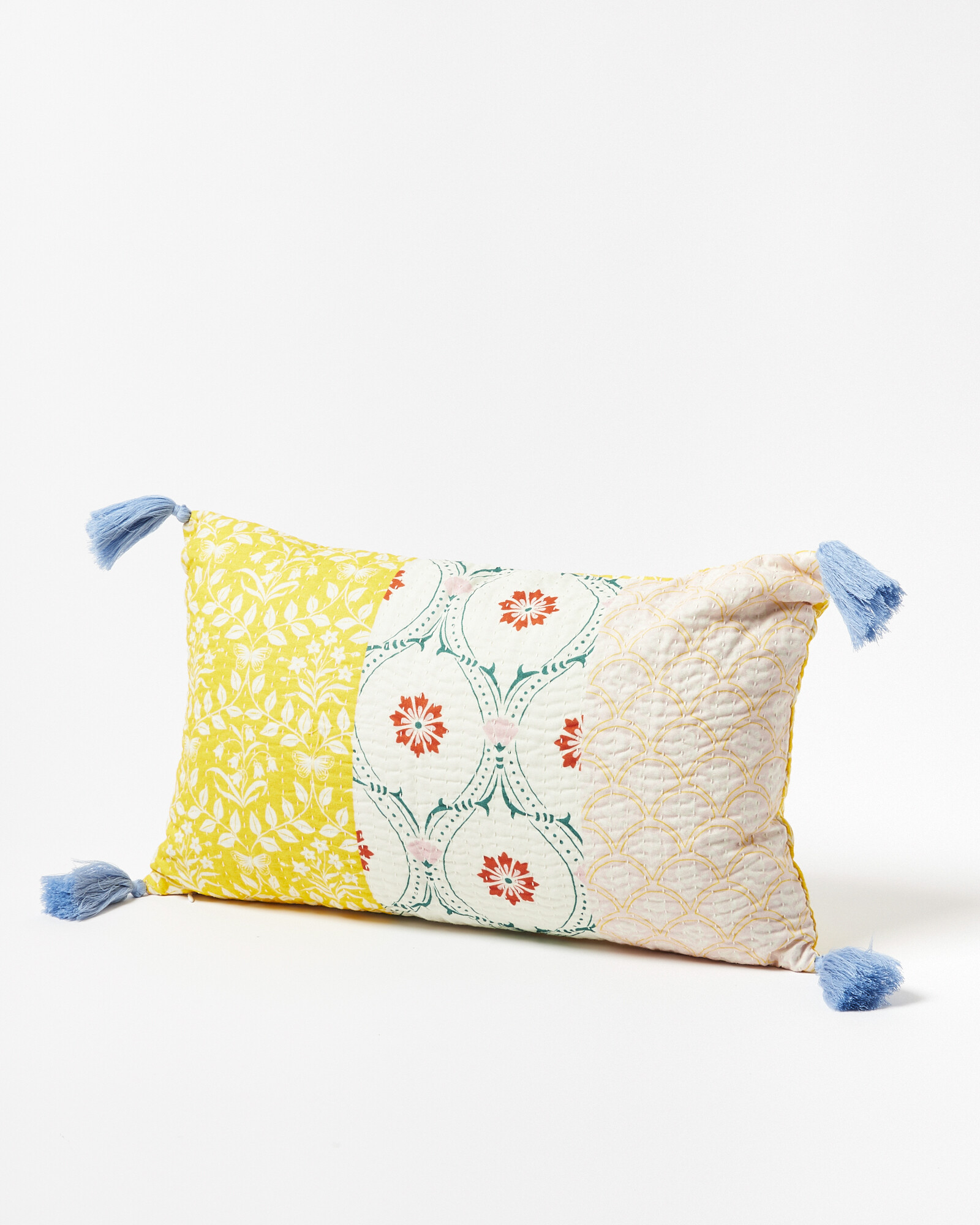 Kantha Floral Rectangular Cushion Cover | Oliver Bonas