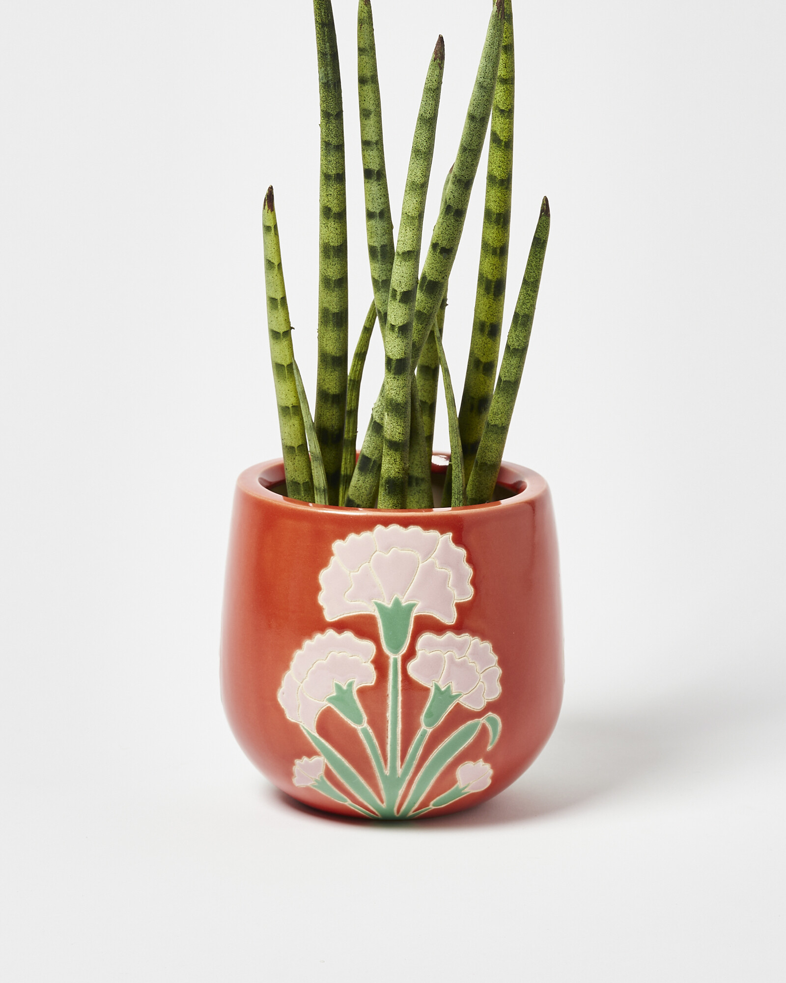 Bella Outdoor Orange Ceramic Plant Pot Small | Oliver Bonas