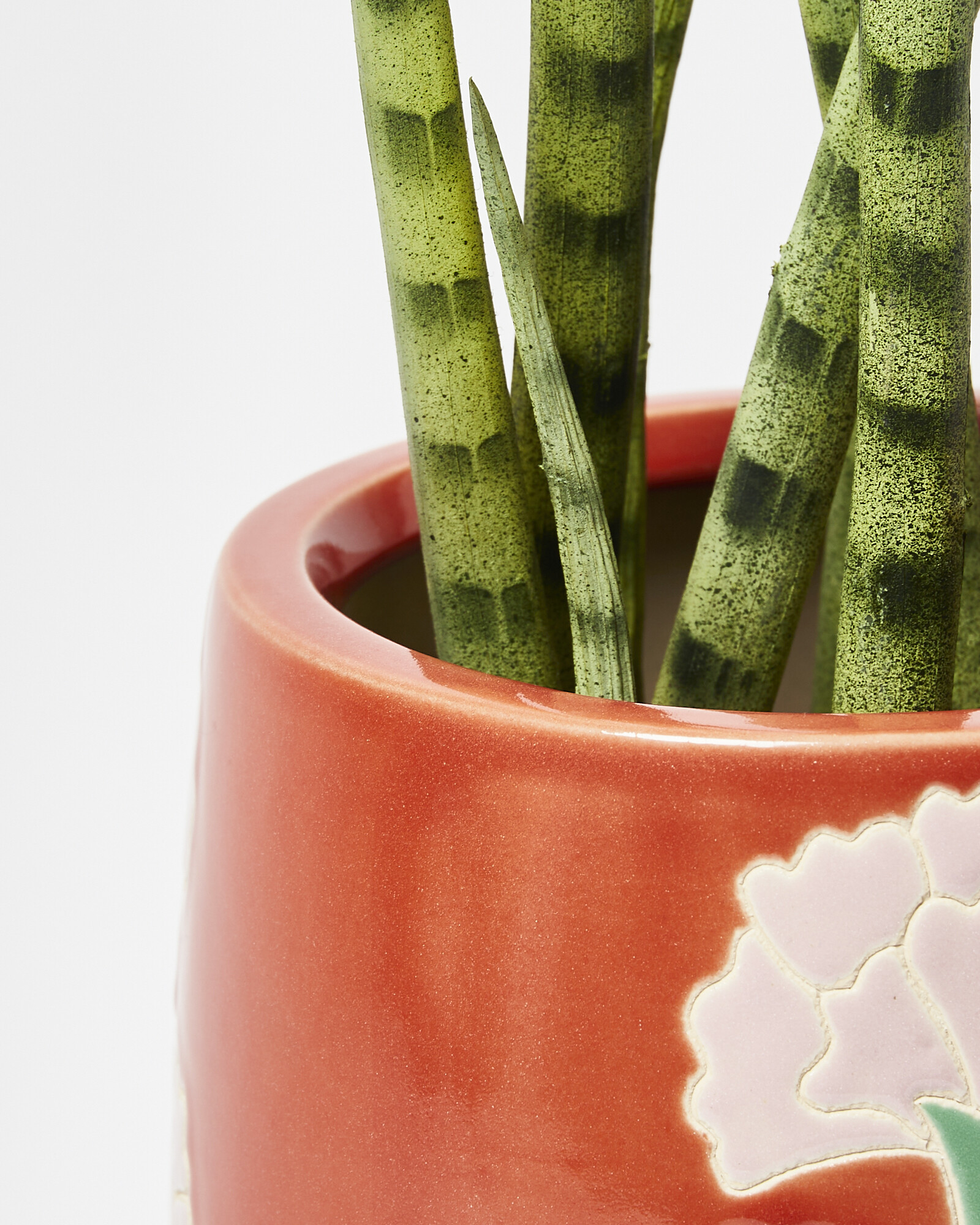 Bella Outdoor Orange Ceramic Plant Pot Small | Oliver Bonas