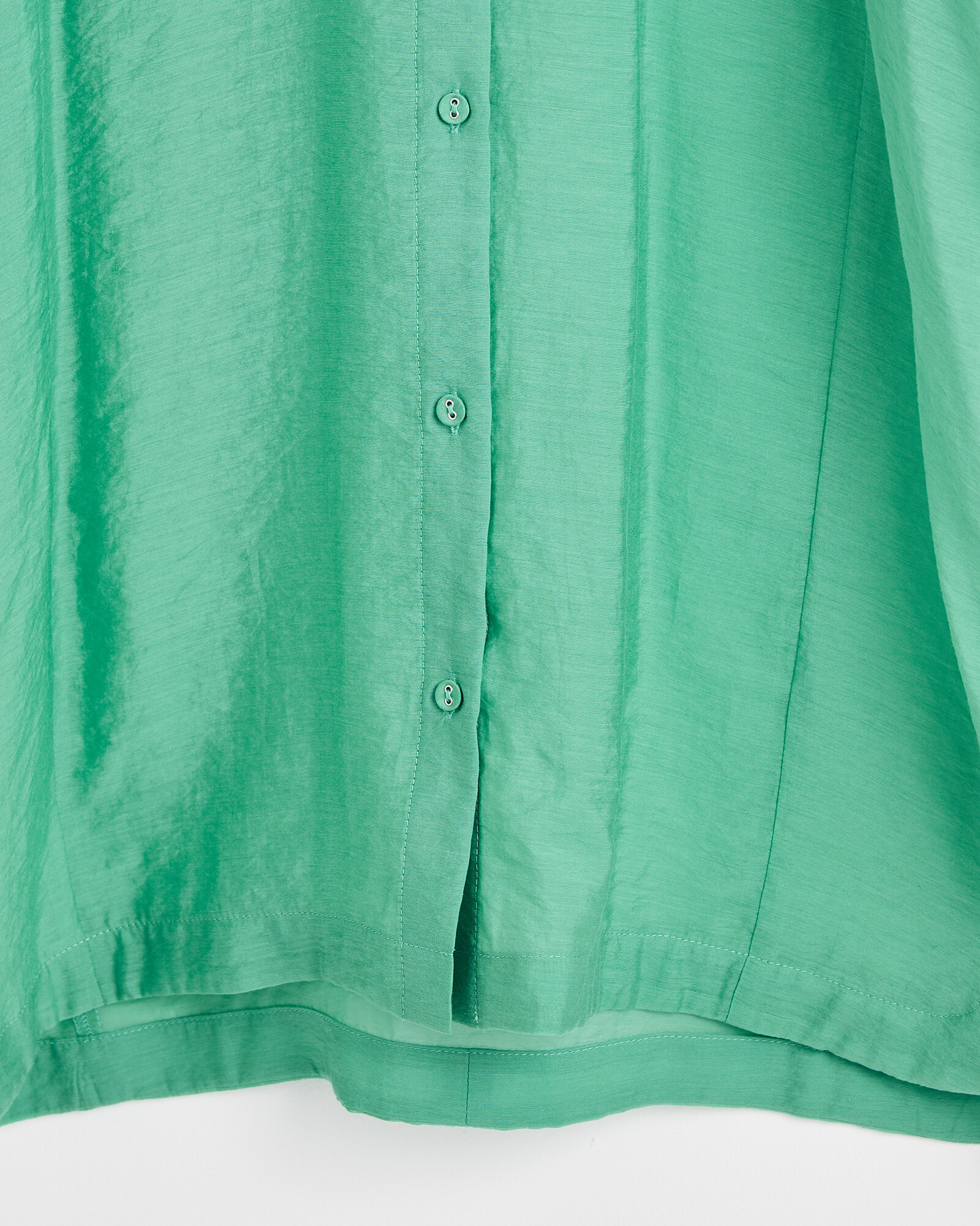Sheer Longline Green Shirt | Oliver Bonas