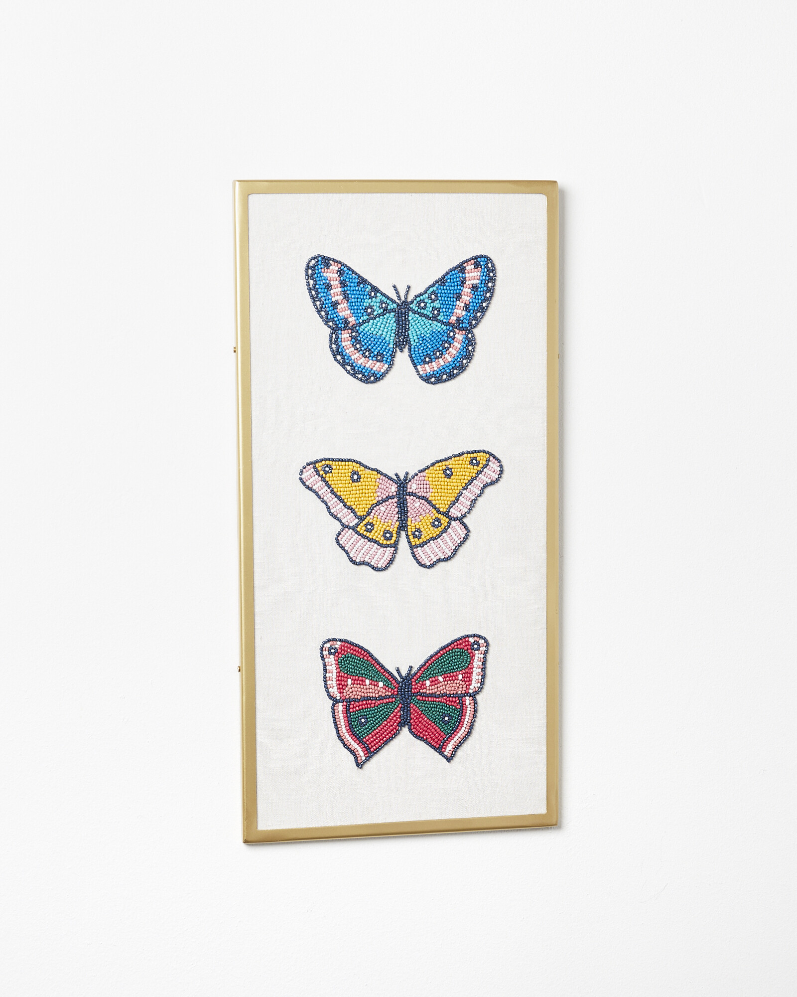 Beaded Treble Butterflies Fabric Wall Art | Oliver Bonas