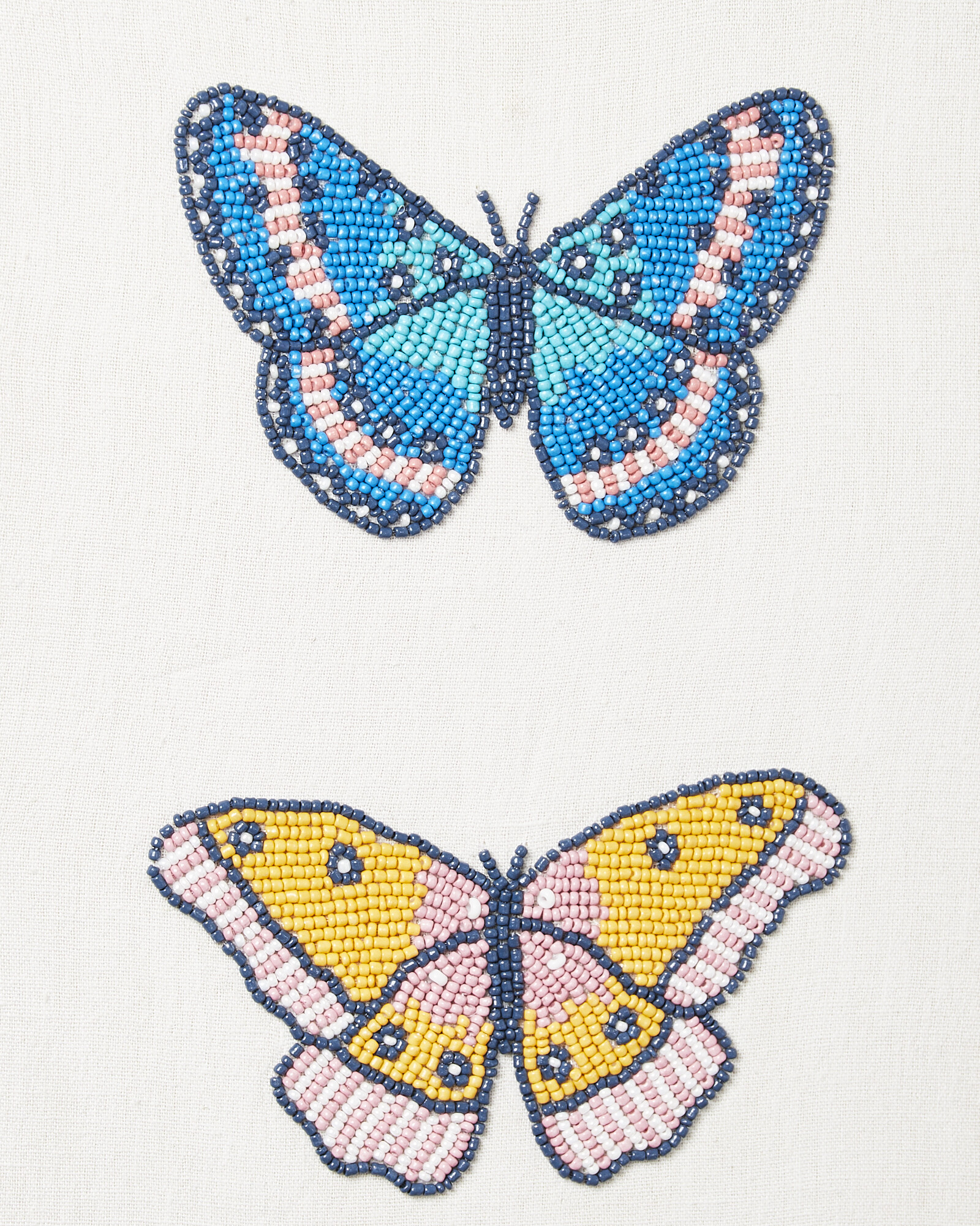 Beaded Treble Butterflies Fabric Wall Art | Oliver Bonas