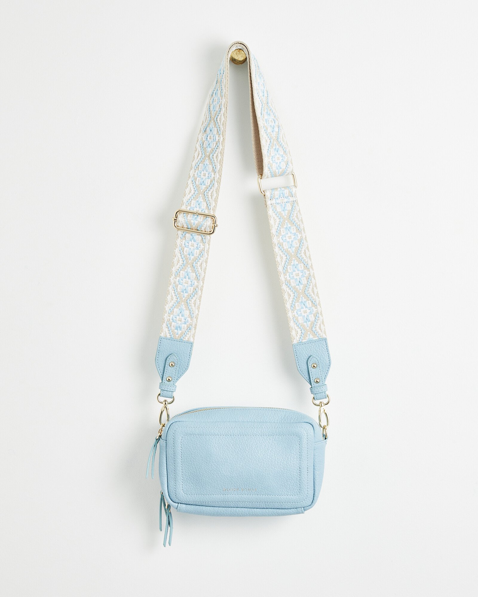 Simen Denim Blue Crossbody Bag | Oliver Bonas