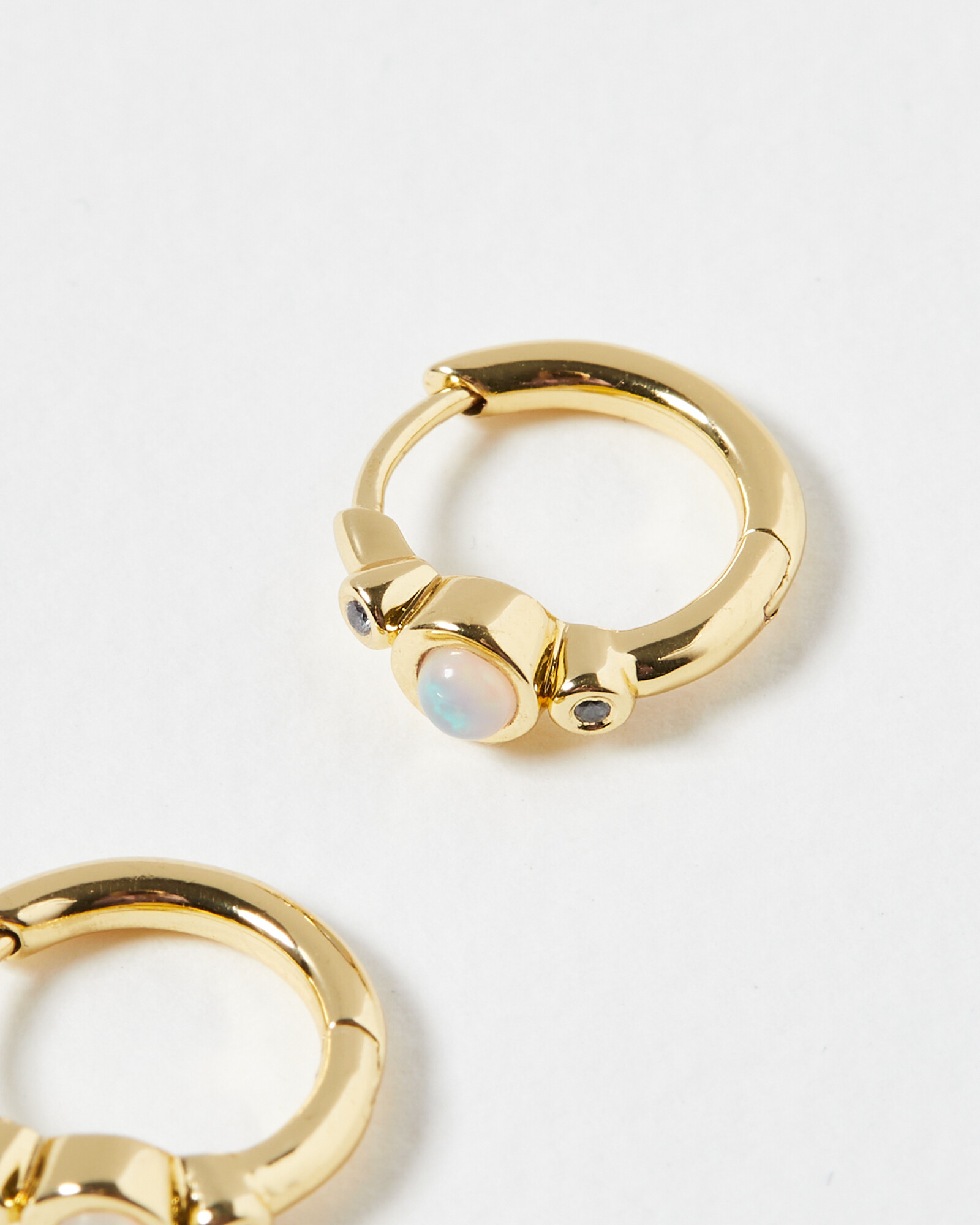 Kai Opal Gold Plated Hoop Earrings | Oliver Bonas