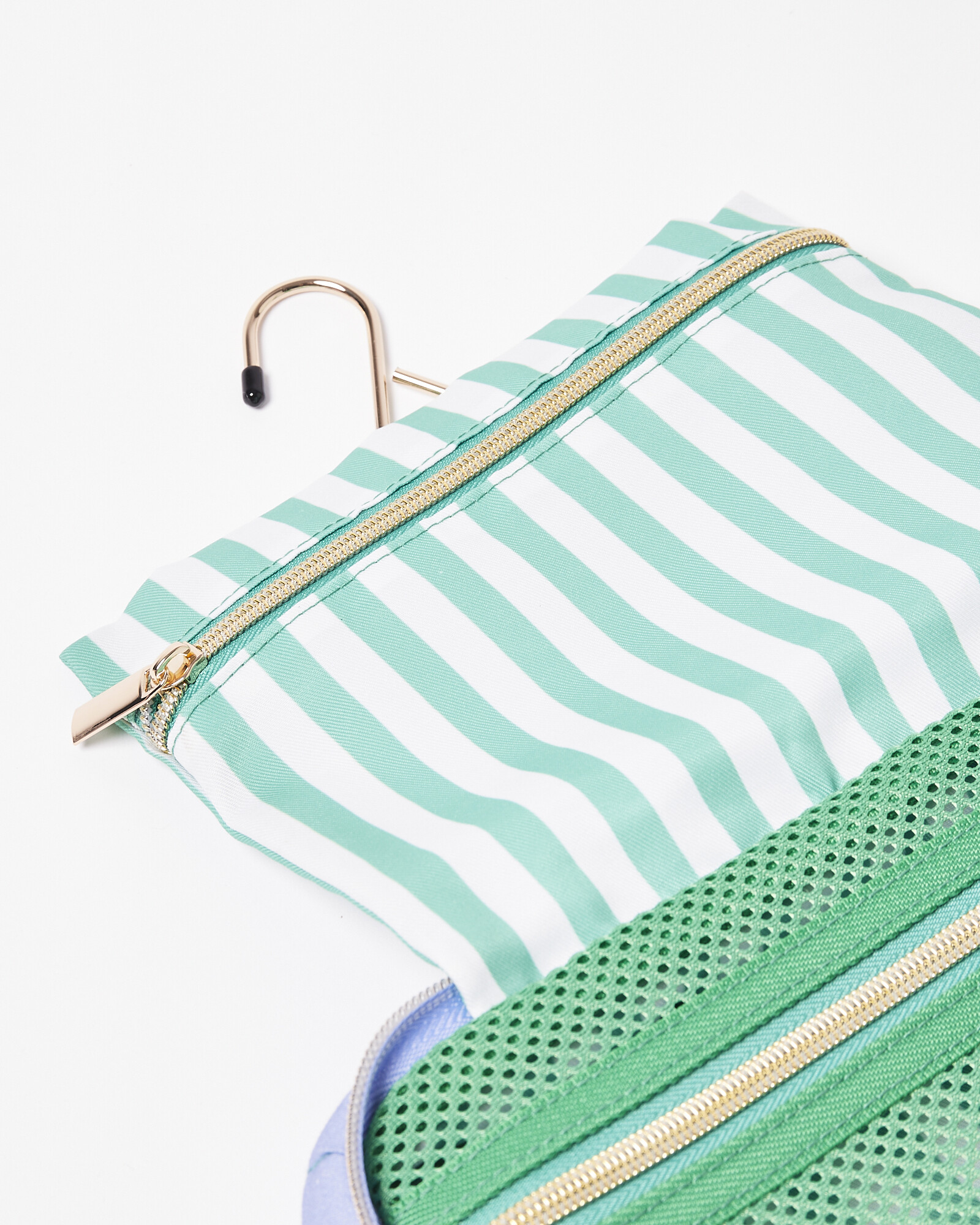 Carrie Blue Fold Out Make Up Bag Large | Oliver Bonas