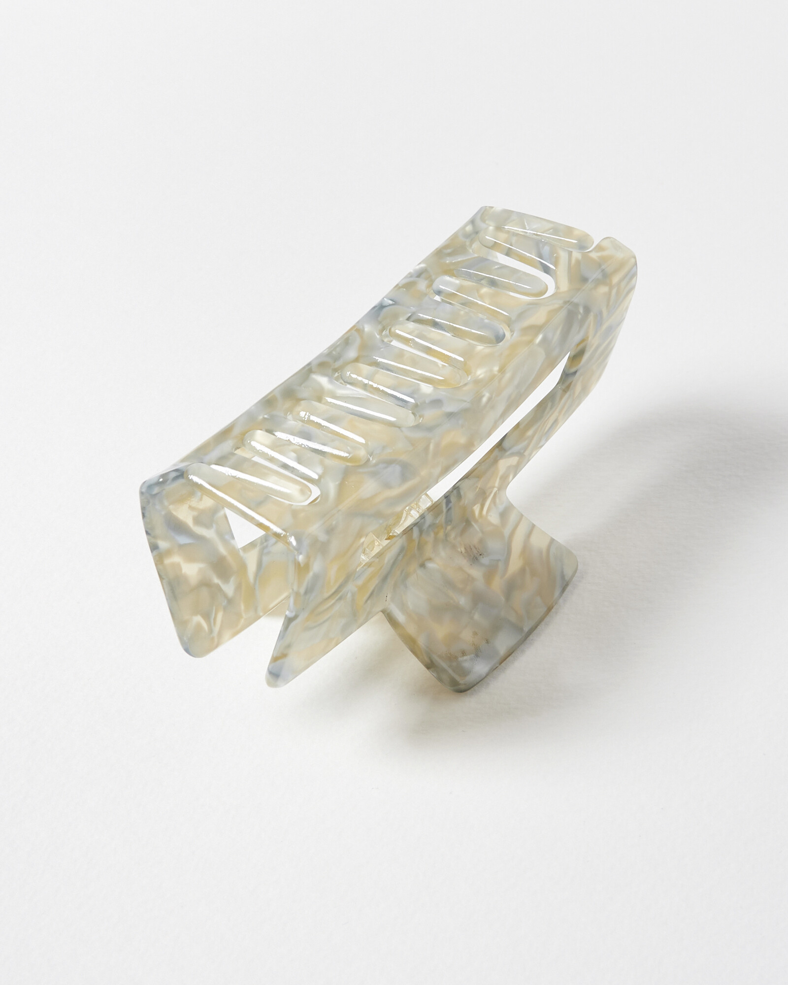 Lilia Rectangular Shimmer Green Hair Claw Clip | Oliver Bonas