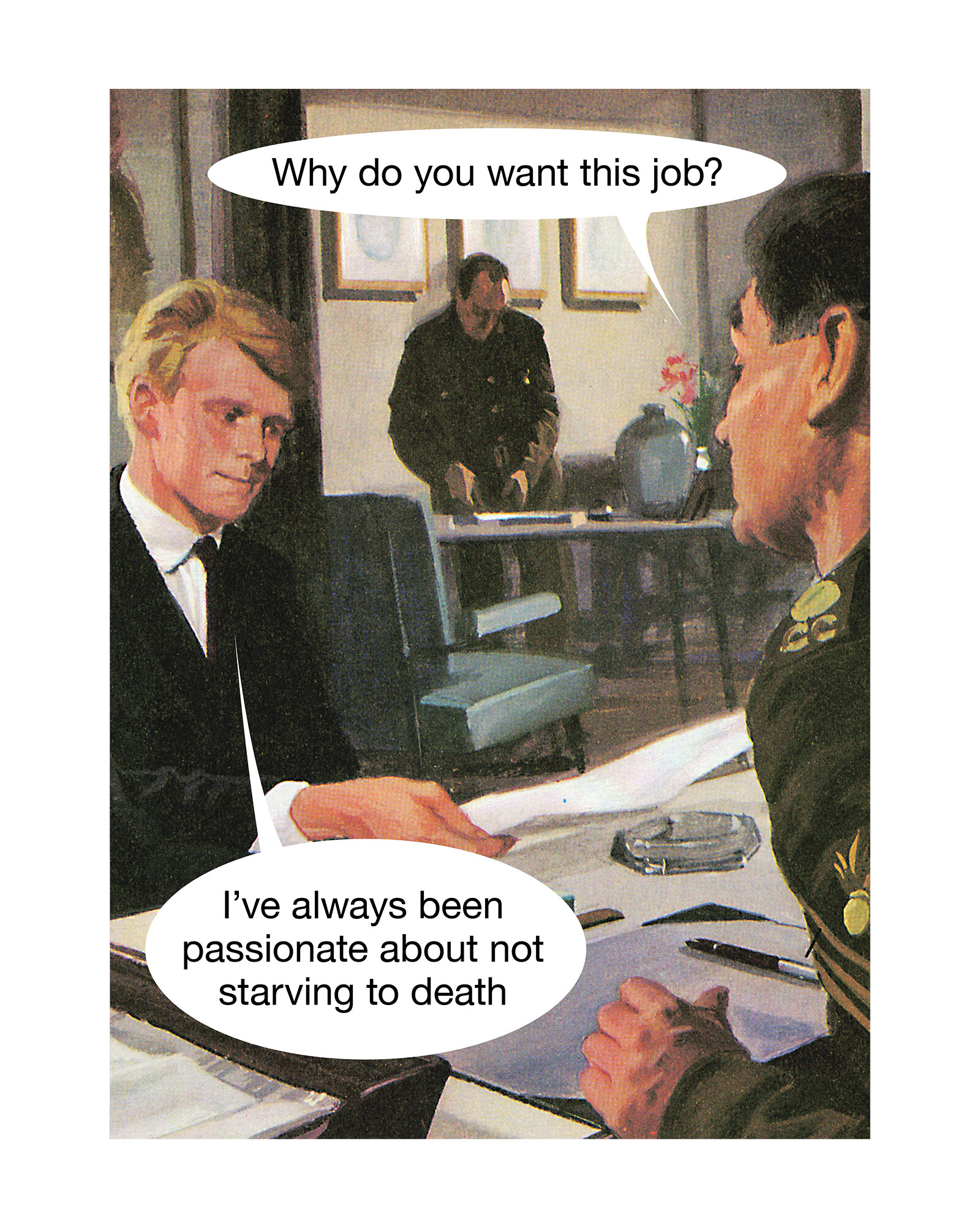 Not Starving Funny Card | Oliver Bonas