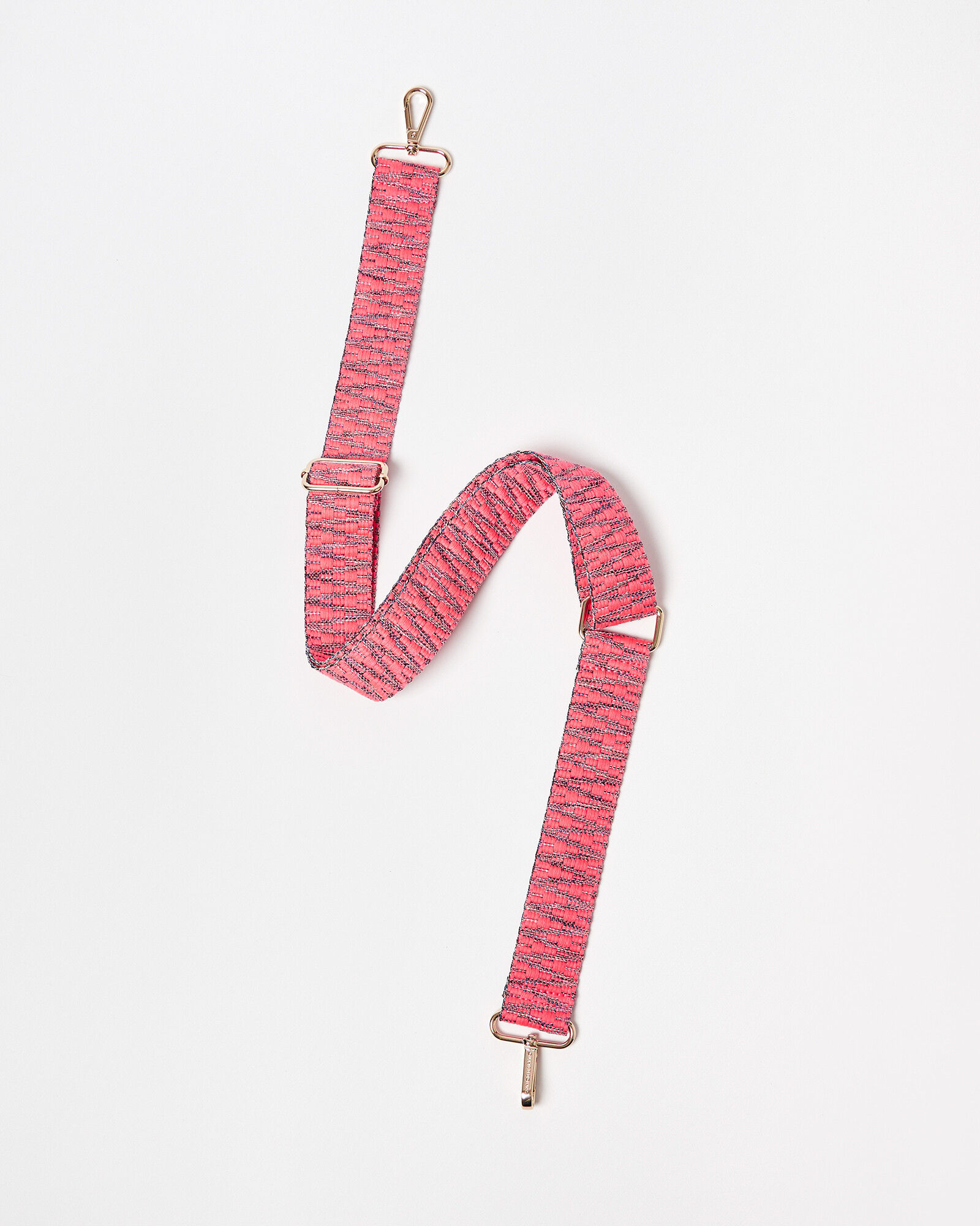 Neon Pink Woven Textured Shoulder Bag Strap Regular | Oliver Bonas