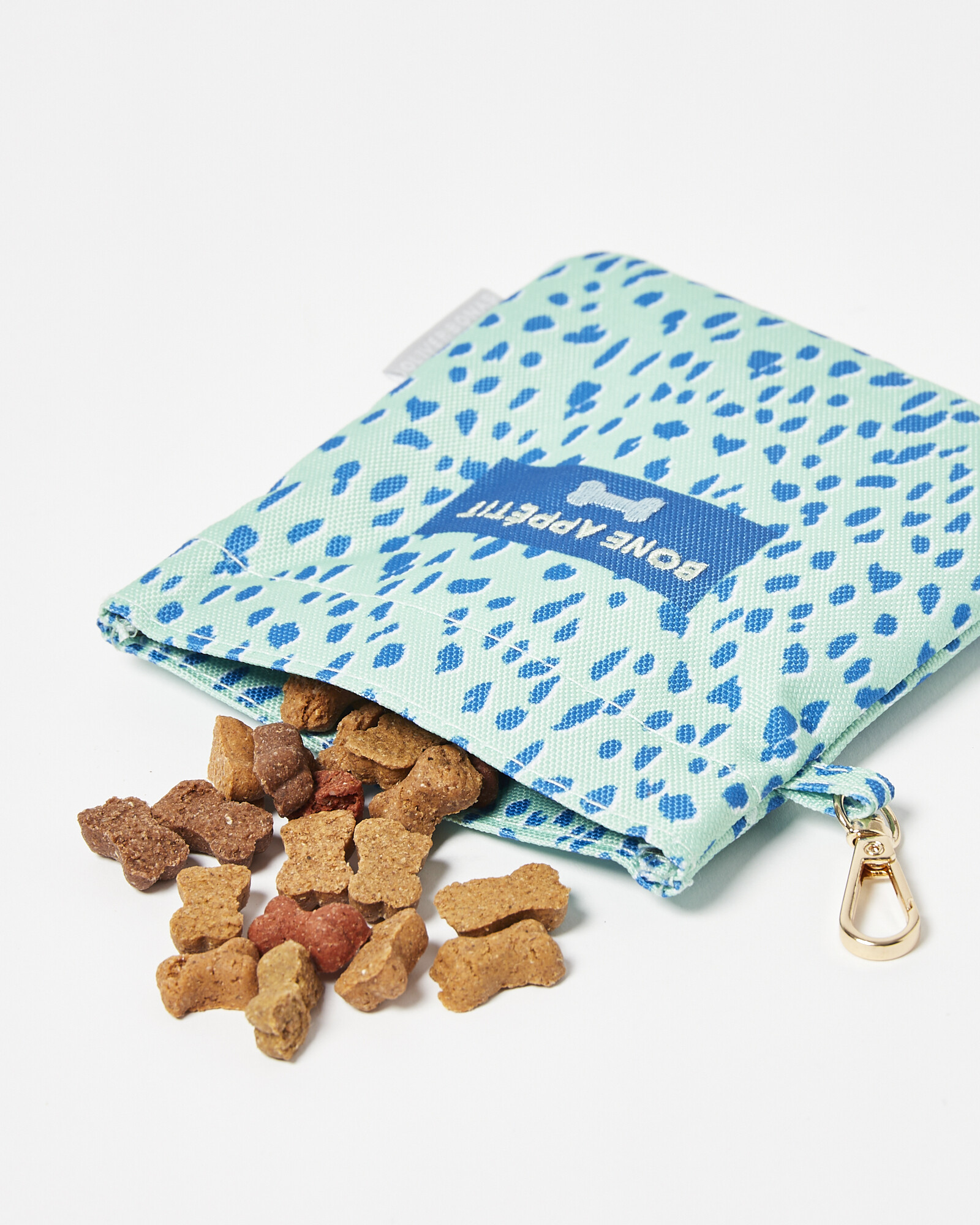 Bone Apetite Spotty Blue Dog Treat Bag Large | Oliver Bonas