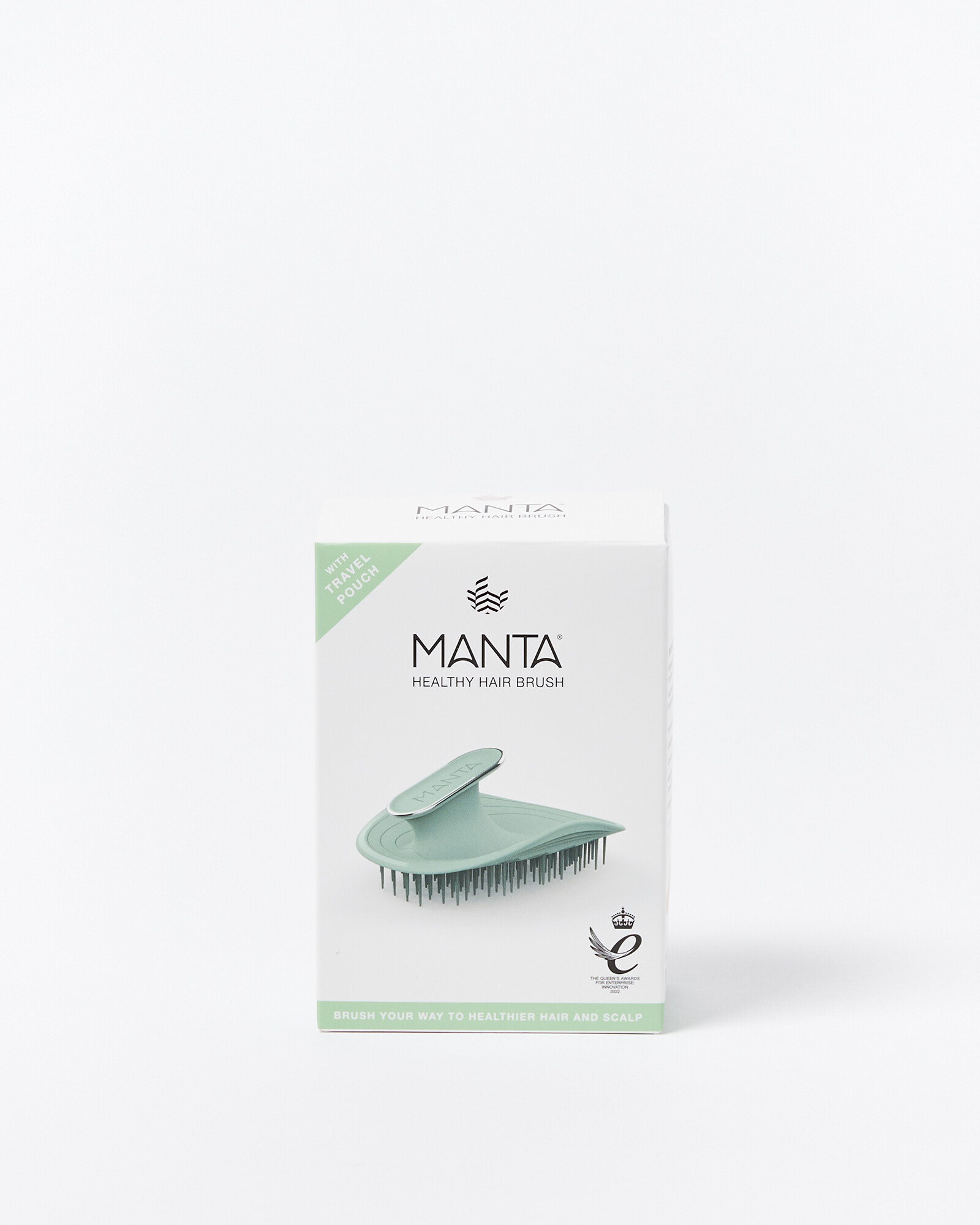 Manta Serene Green Hair Brush | Oliver Bonas