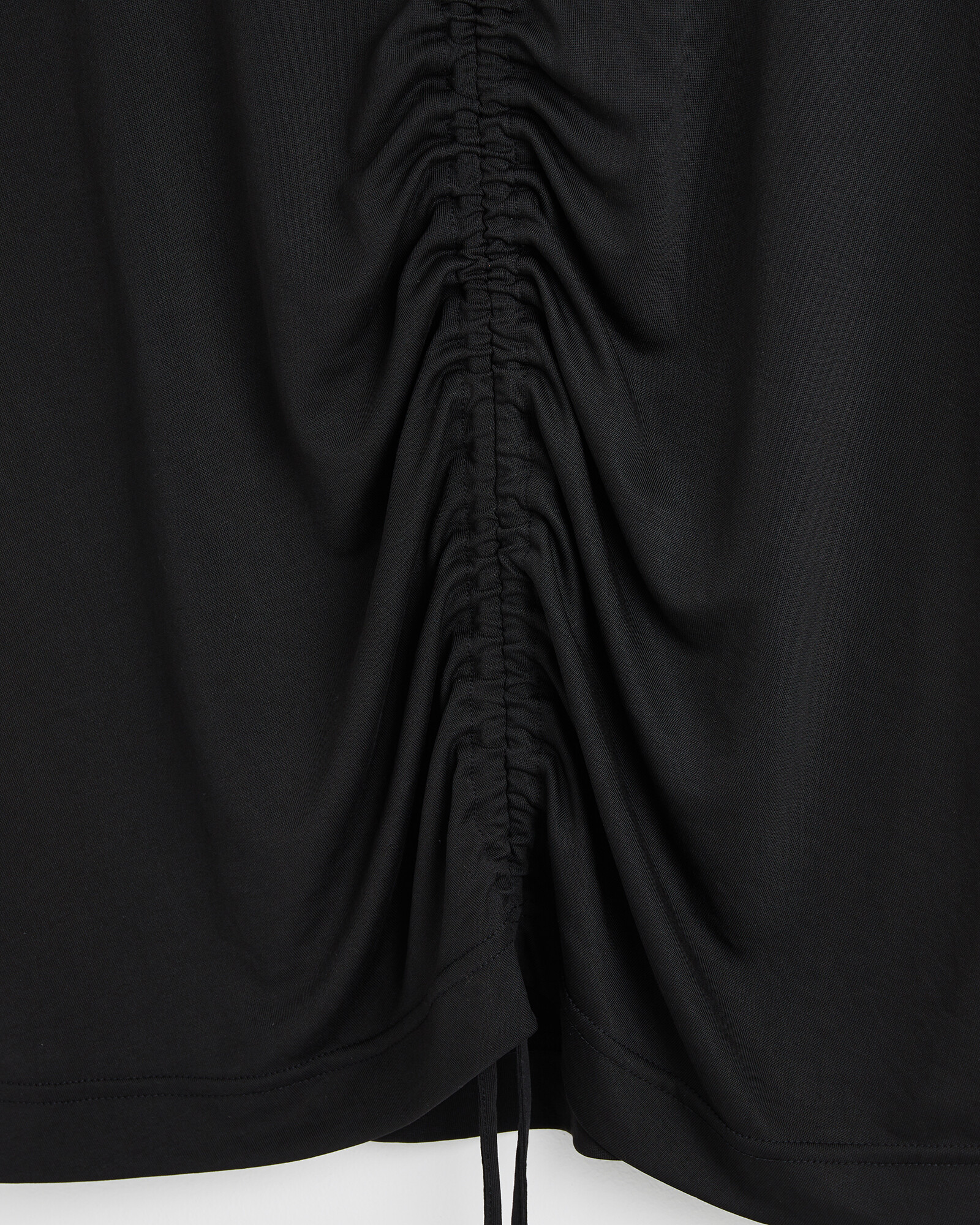 Drawstring Black Jersey Top | Oliver Bonas