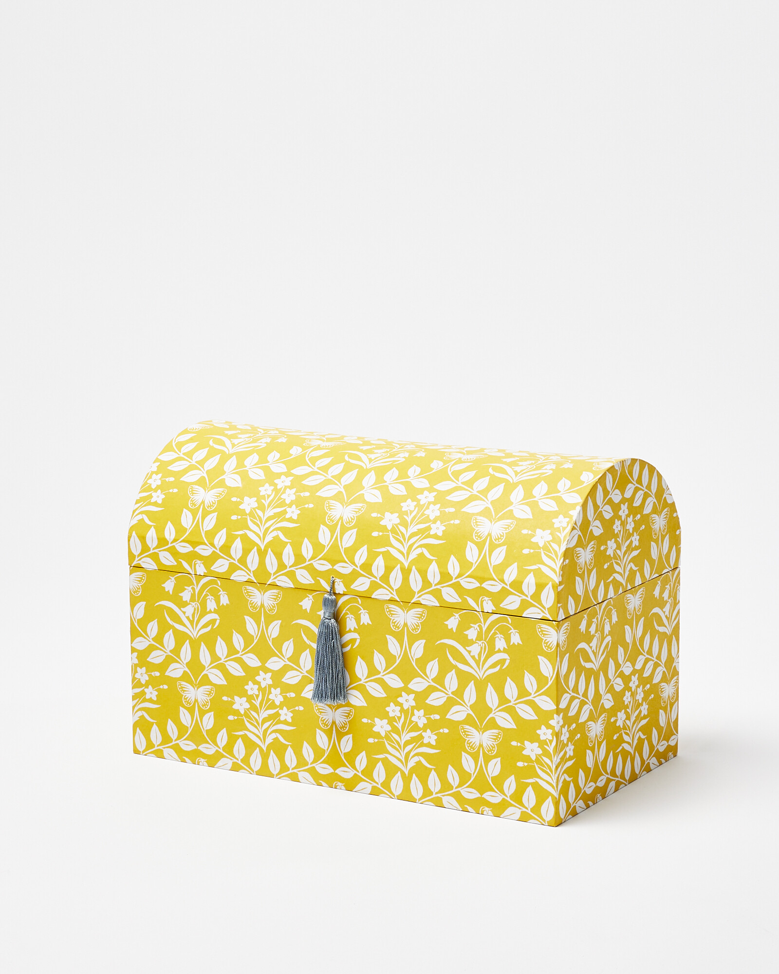 Lula Floral Print Yellow Storage Box | Oliver Bonas