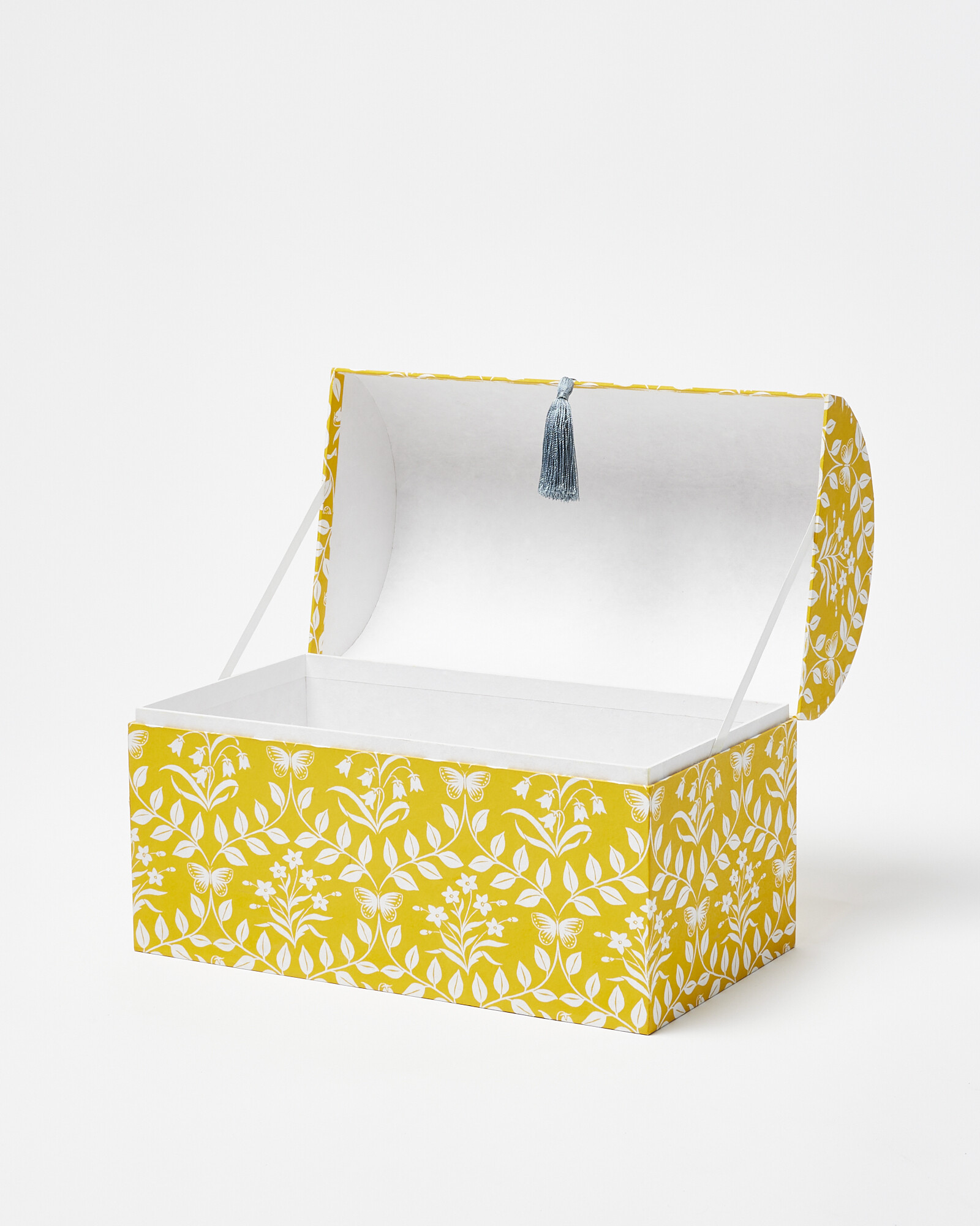 Lula Floral Print Yellow Storage Box | Oliver Bonas