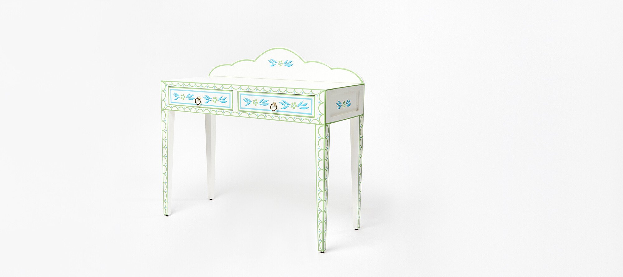 Aurélie White Mango Wood Dressing Table | Oliver Bonas