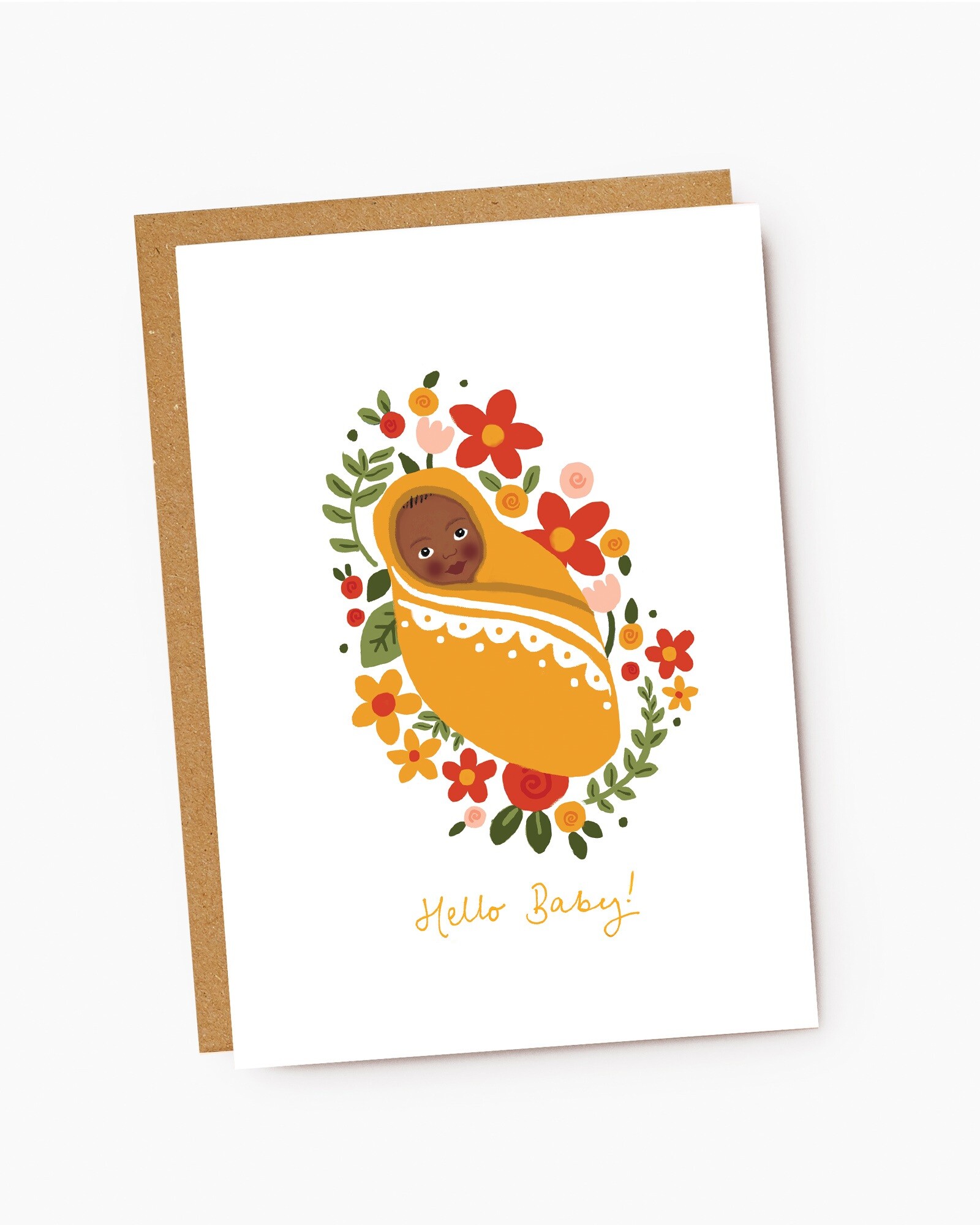 Pip Hello Baby Swaddle New Baby Card | Oliver Bonas