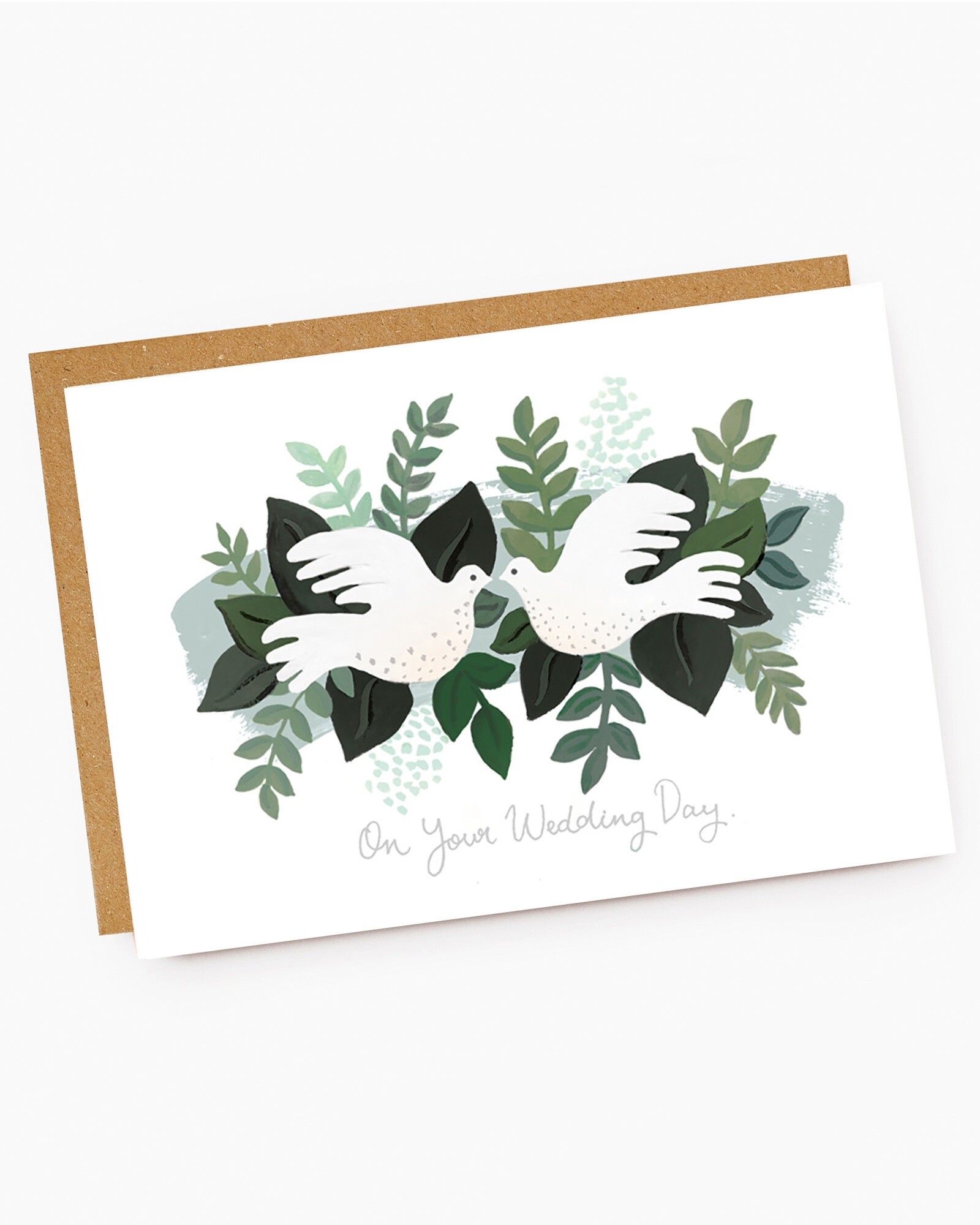 Olivia Wedding Day Doves Wedding Card | Oliver Bonas