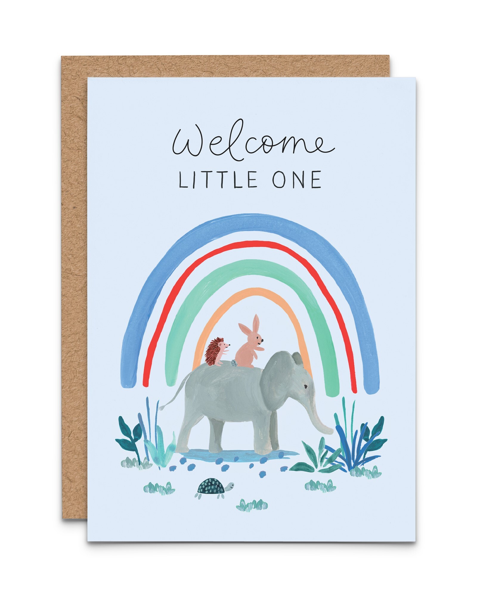 Welcome Little One Blue Baby Card | Oliver Bonas