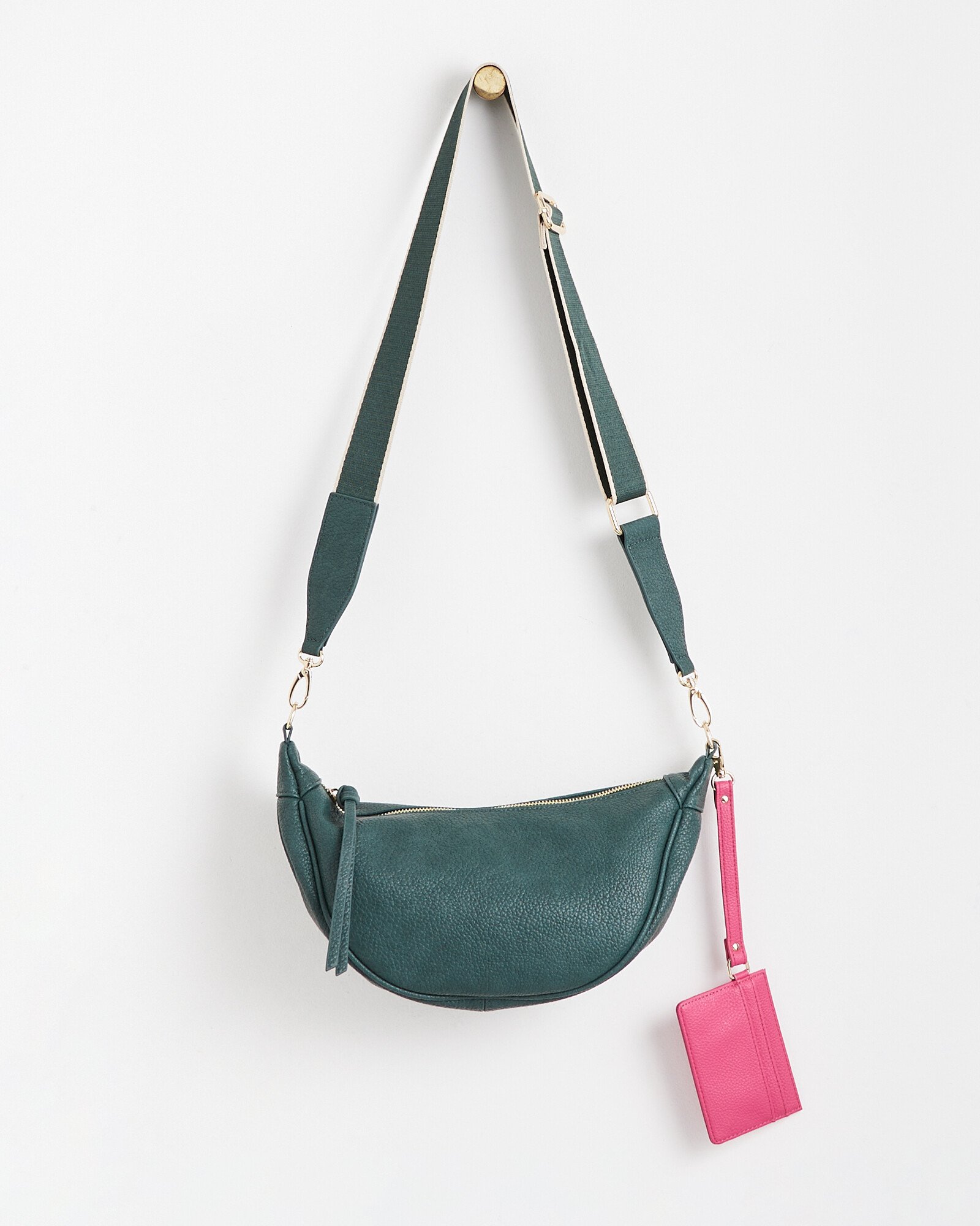 Betty Teal Slouch Crossbody Belt Bag | Oliver Bonas