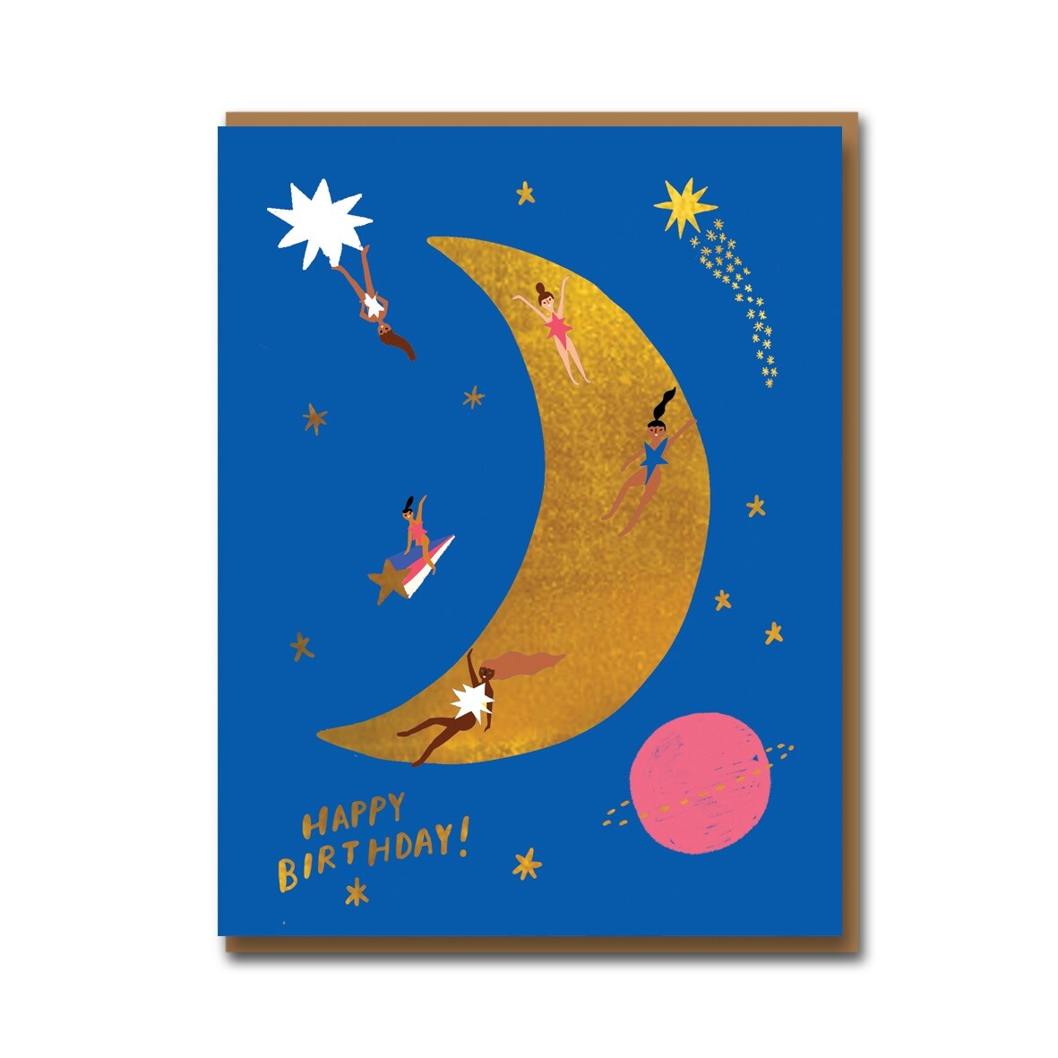 Girls On The Moon Birthday Card | Oliver Bonas
