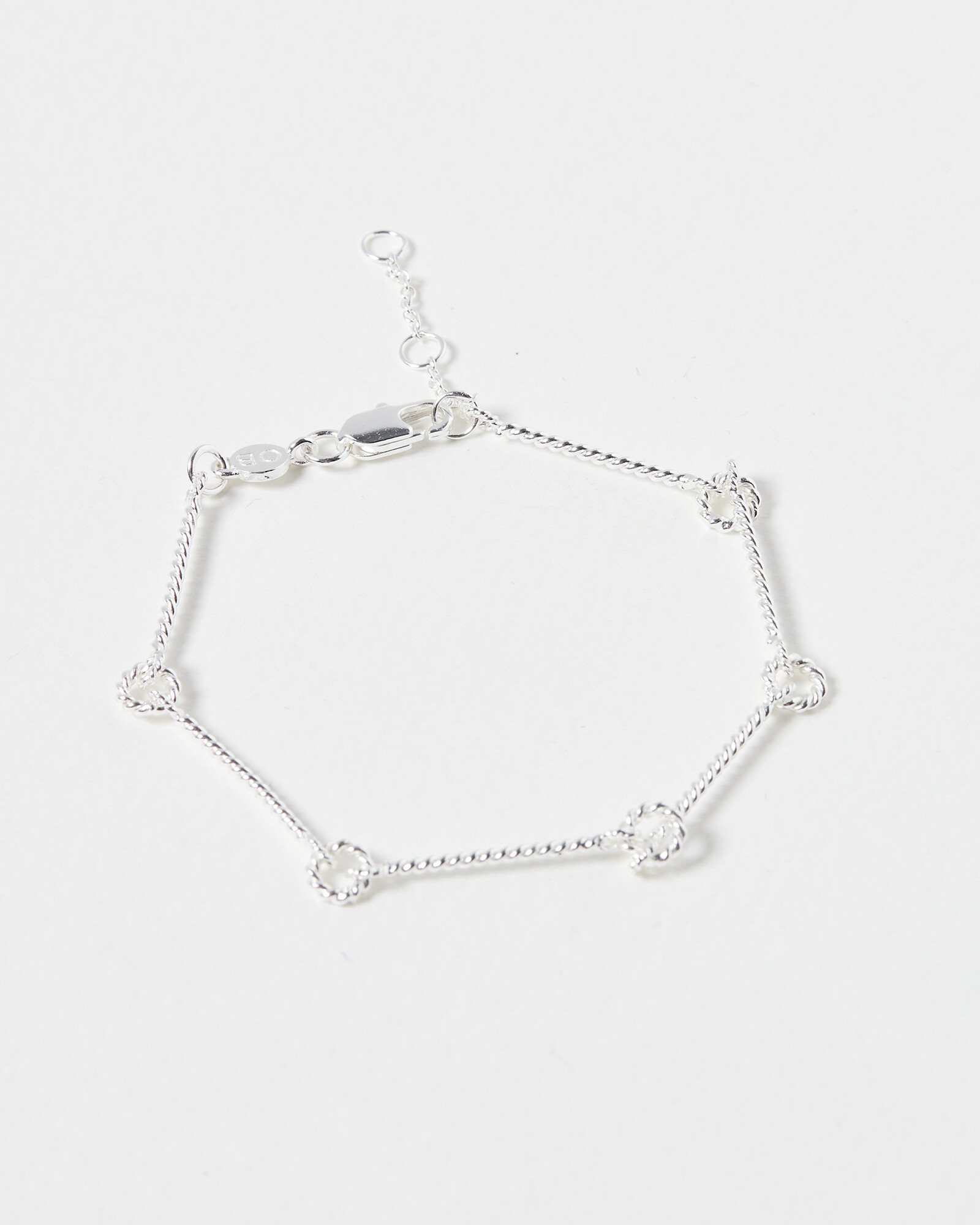Fern Bar & Loop Link Silver Plated Chain Bracelet | Oliver Bonas