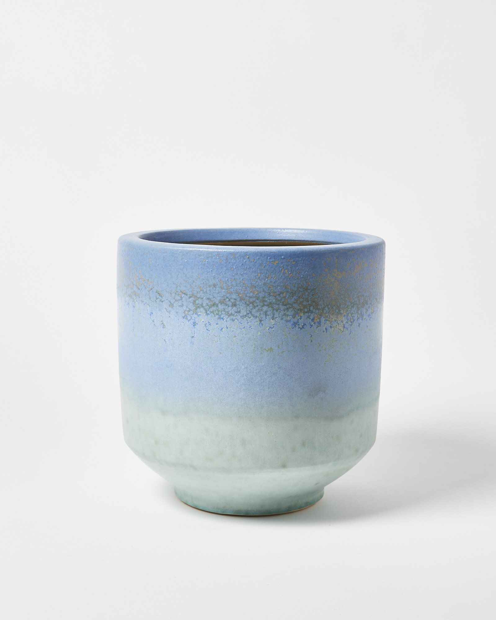 Hardy Glazed Blue Ceramic Plant Pot Large | Oliver Bonas