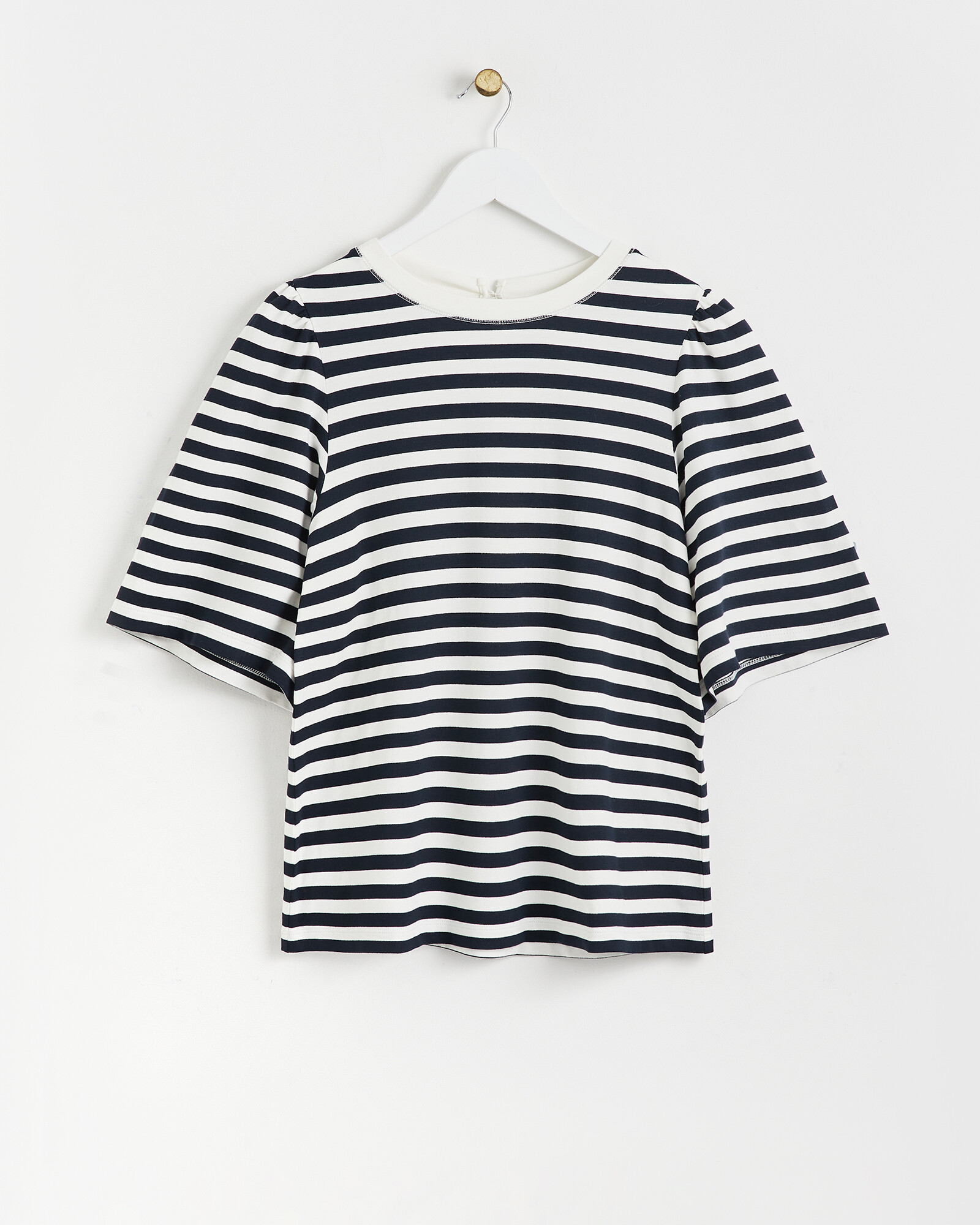 Wide Sleeve Striped Jersey Top | Oliver Bonas