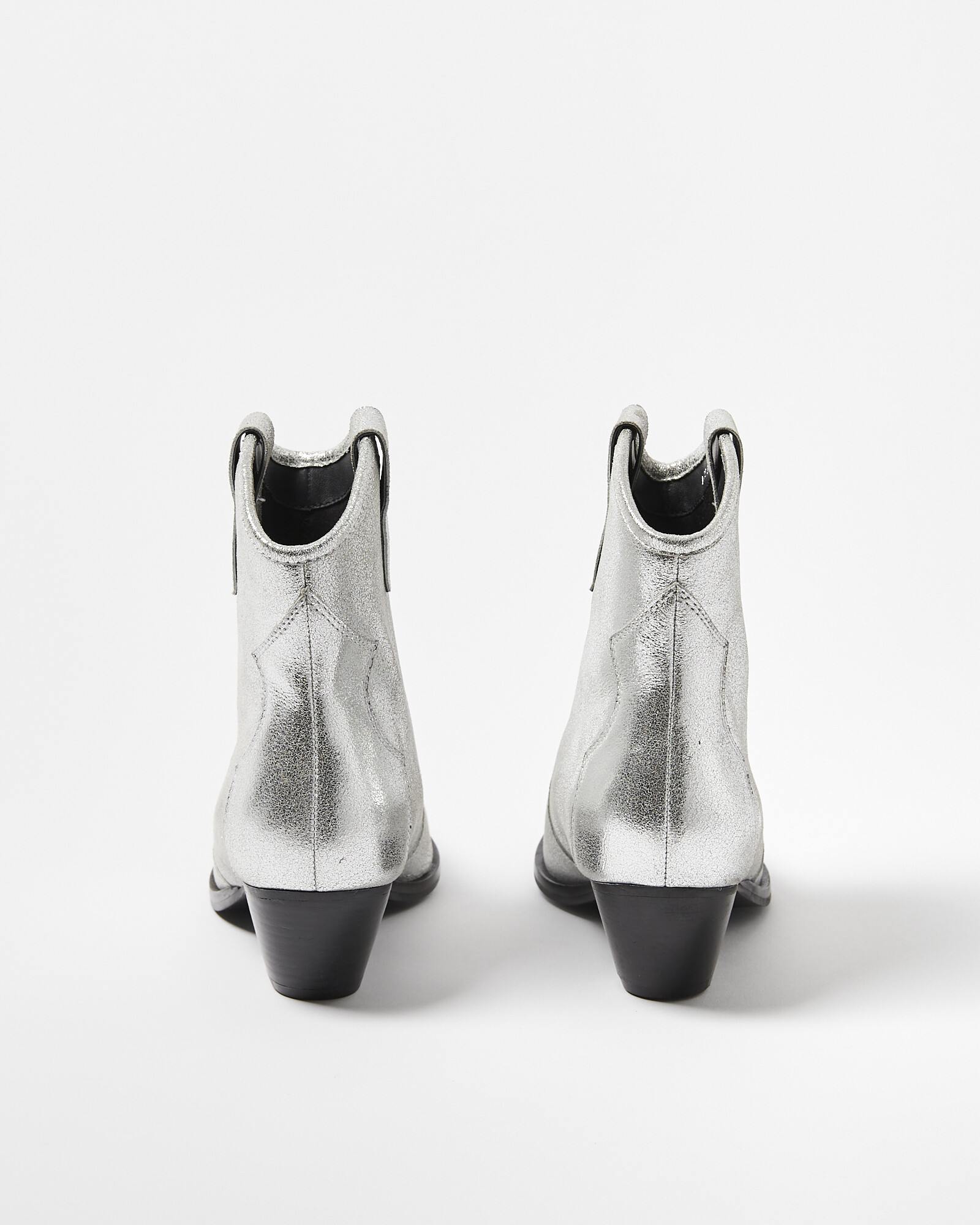 Metallic Silver Leather Western Cowboy Boots | Oliver Bonas