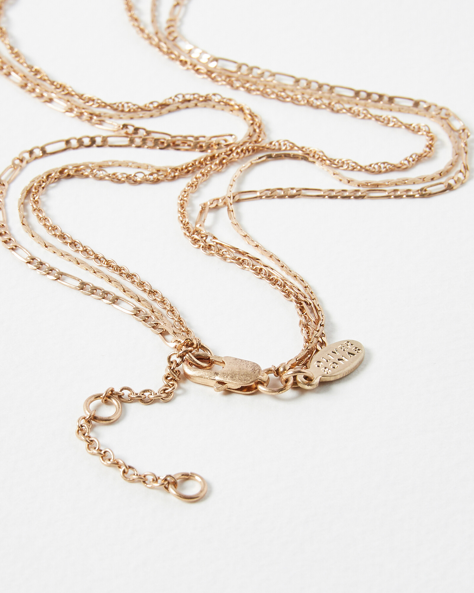 Inca Triple Row Disc & Heart Gold Tone Chain Pendant Necklace | Oliver ...