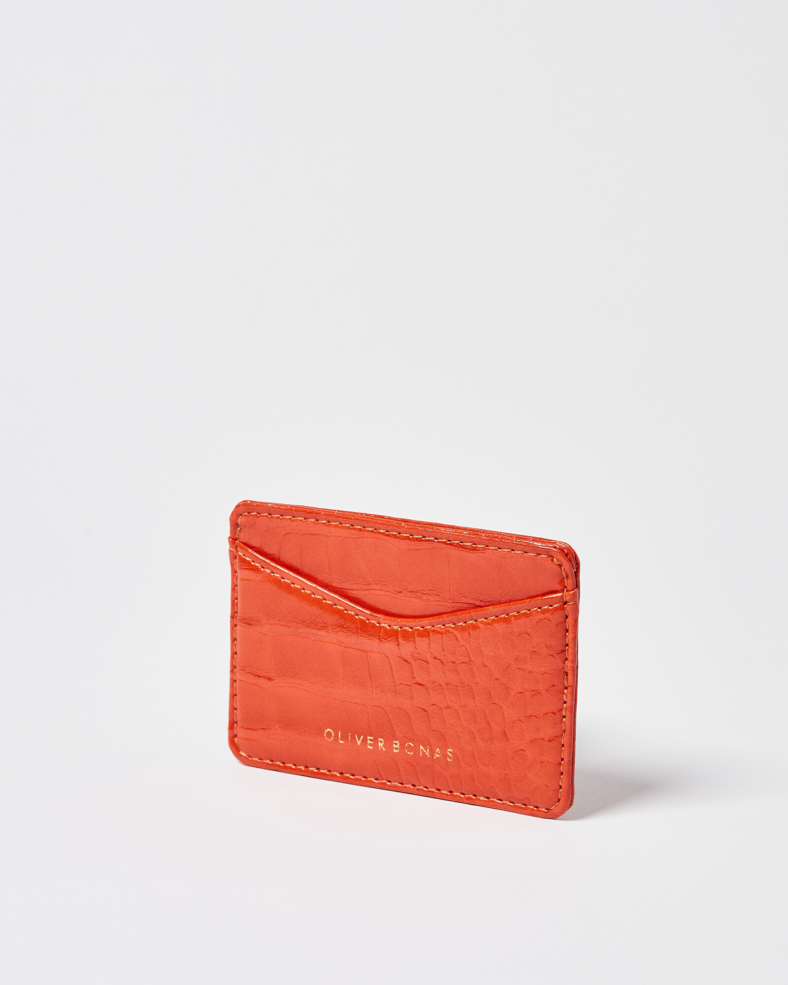 Orange Croc Card Holder | Oliver Bonas