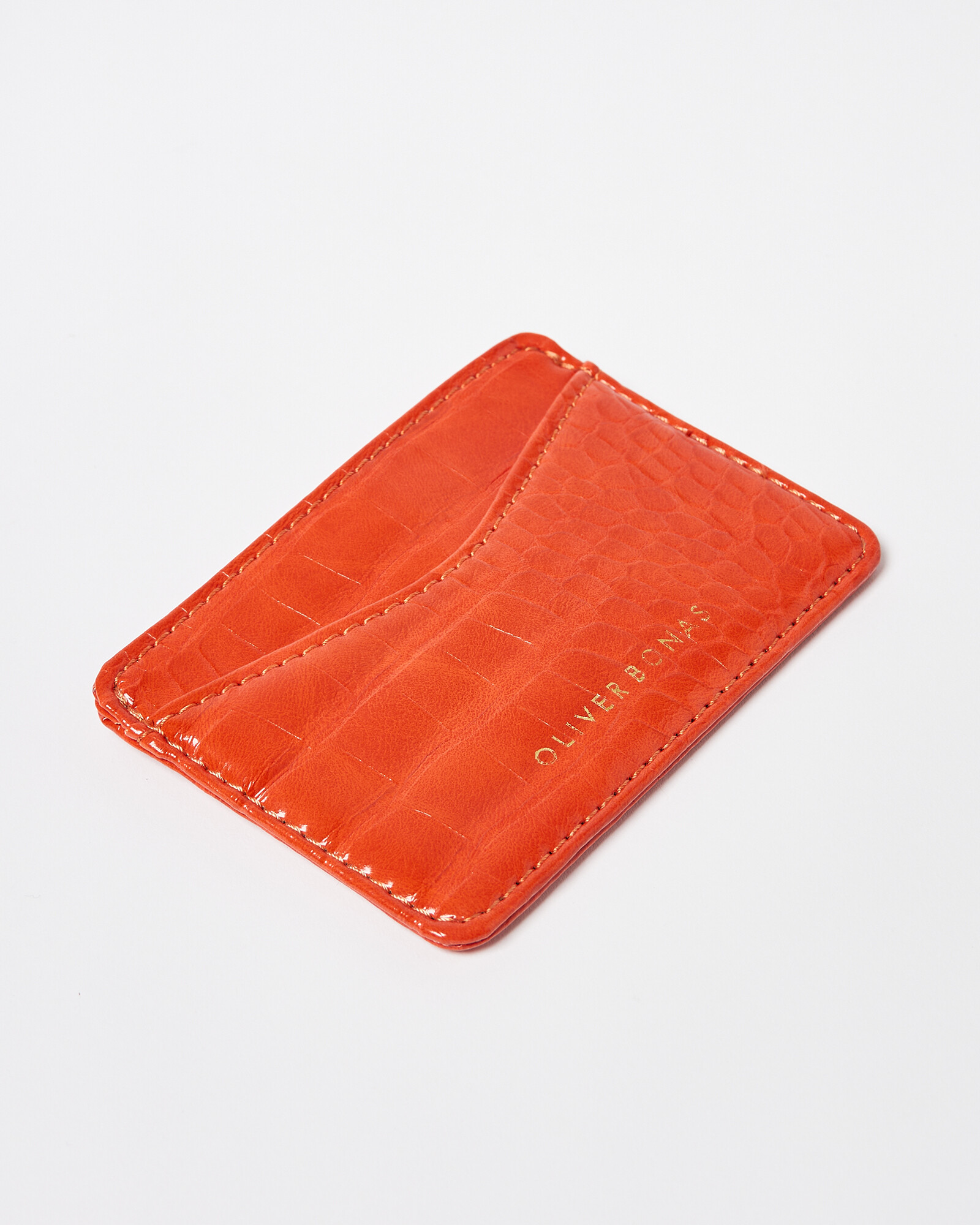 Orange Croc Card Holder | Oliver Bonas