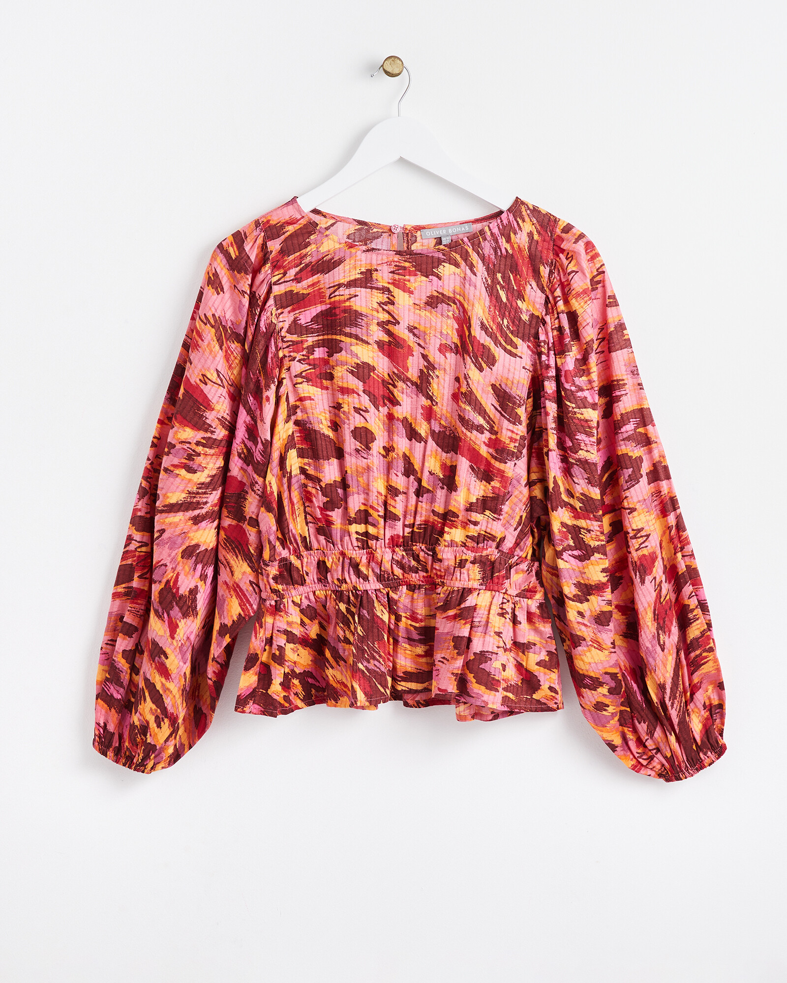 Moving Texture Print Red Blouse | Oliver Bonas