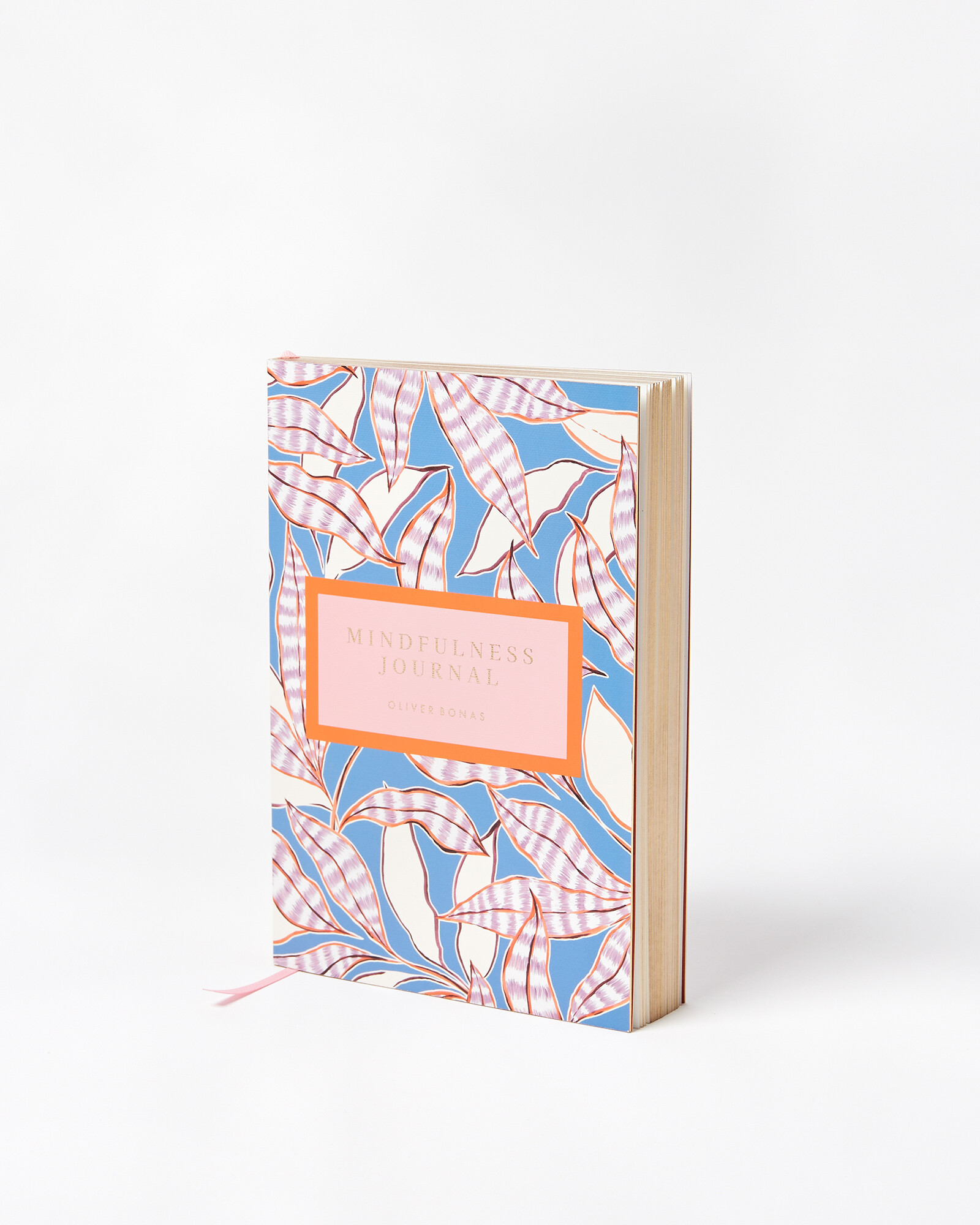 Leaf Print Blue Mindfulness Journal | Oliver Bonas