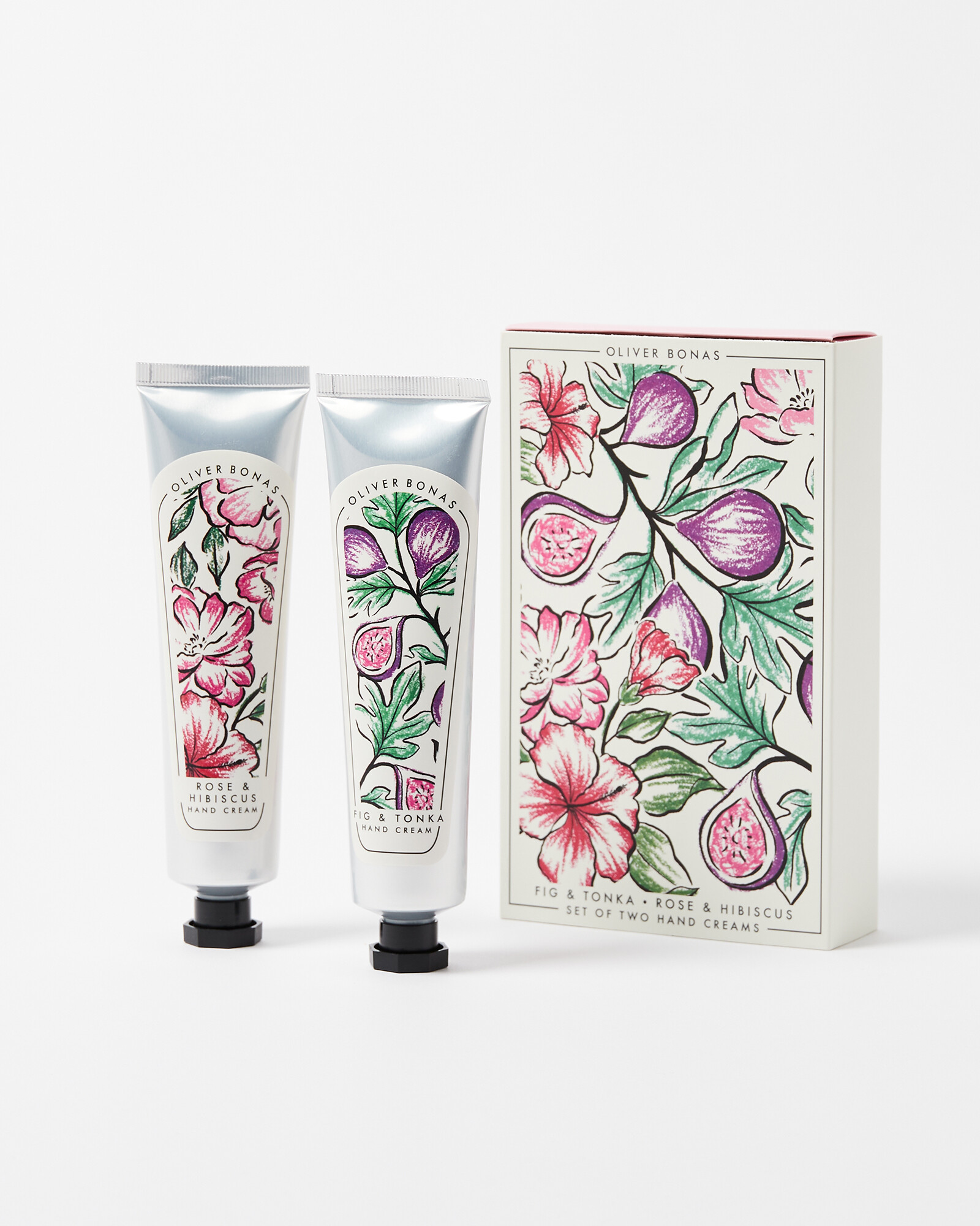 Rose & Hibiscus and Fig & Tonka Hand Cream Set of Two | Oliver Bonas IE