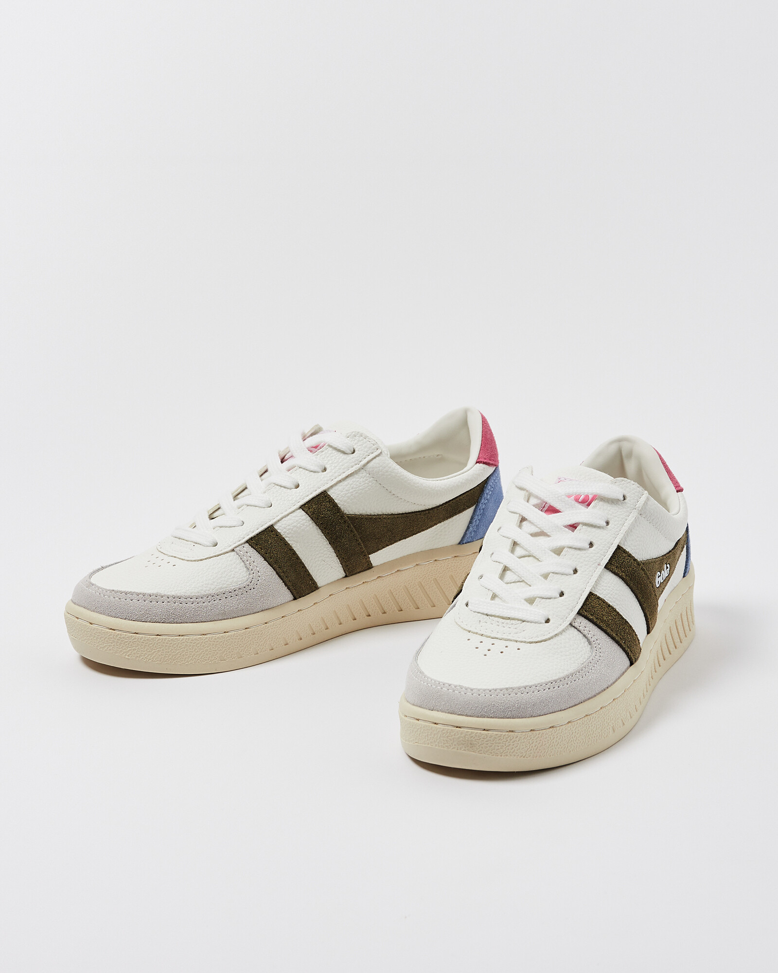 Gola Grandslam Khaki Green Trident Trainers | Oliver Bonas