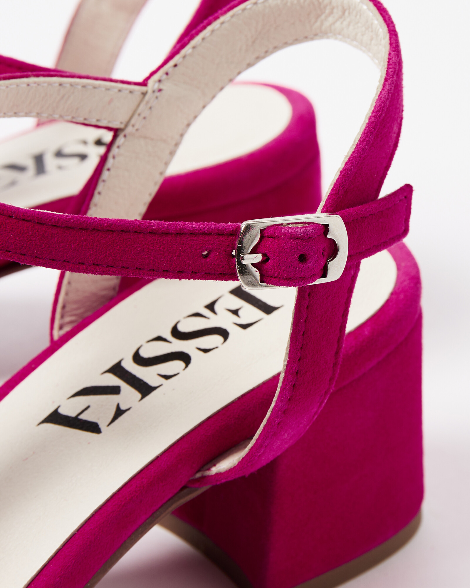 Esska Gabi Pink Leather Heeled Sandals | Oliver Bonas