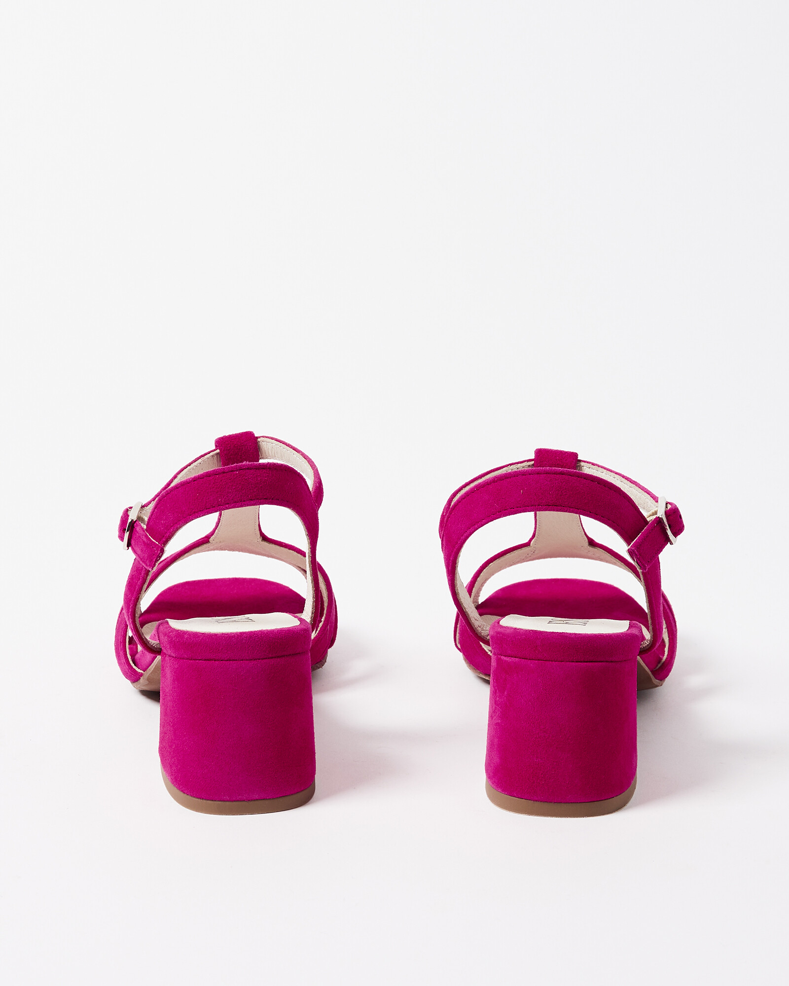 Esska Gabi Pink Leather Heeled Sandals | Oliver Bonas