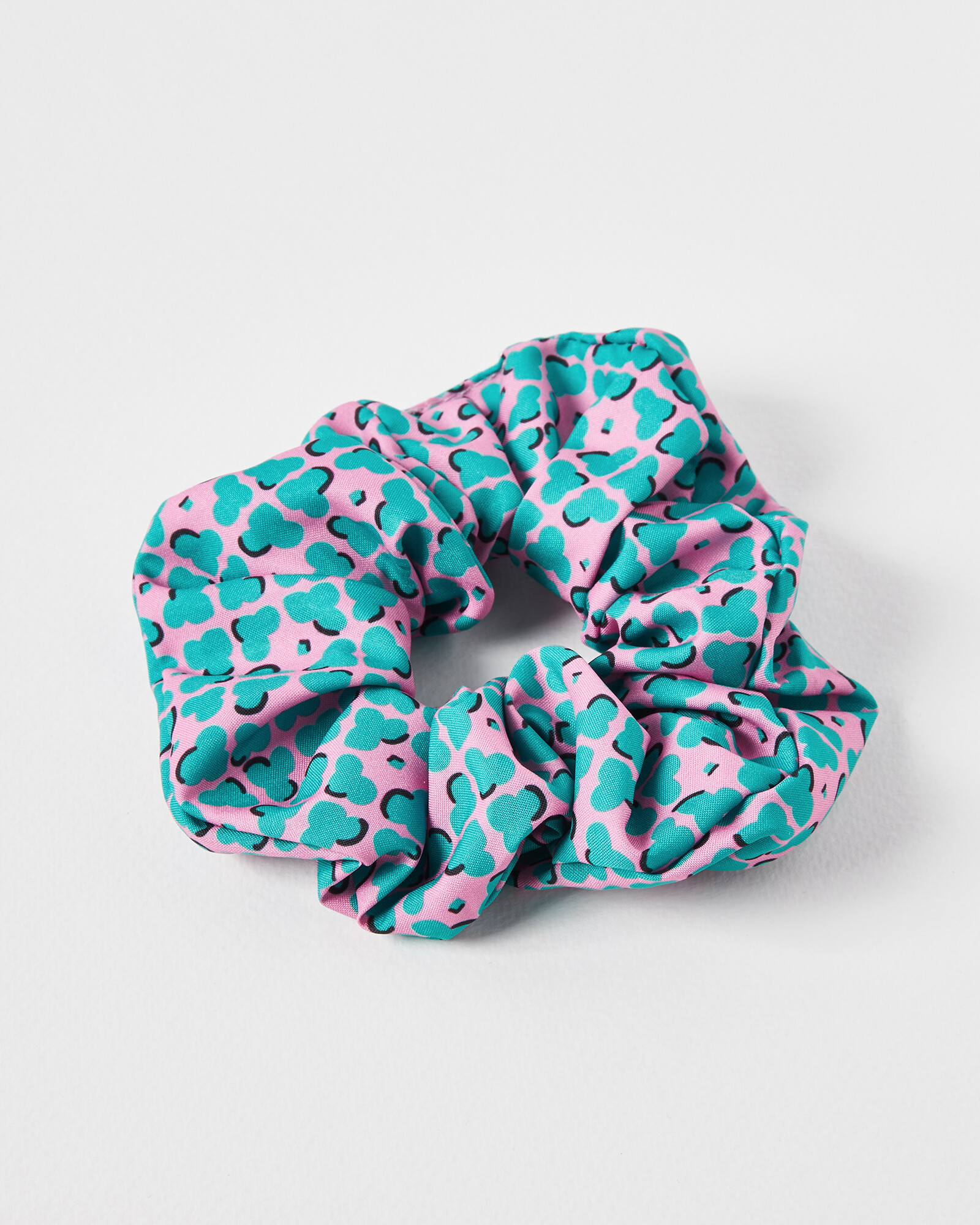 Sienna Floral Tile Print Green Hair Scrunchie | Oliver Bonas